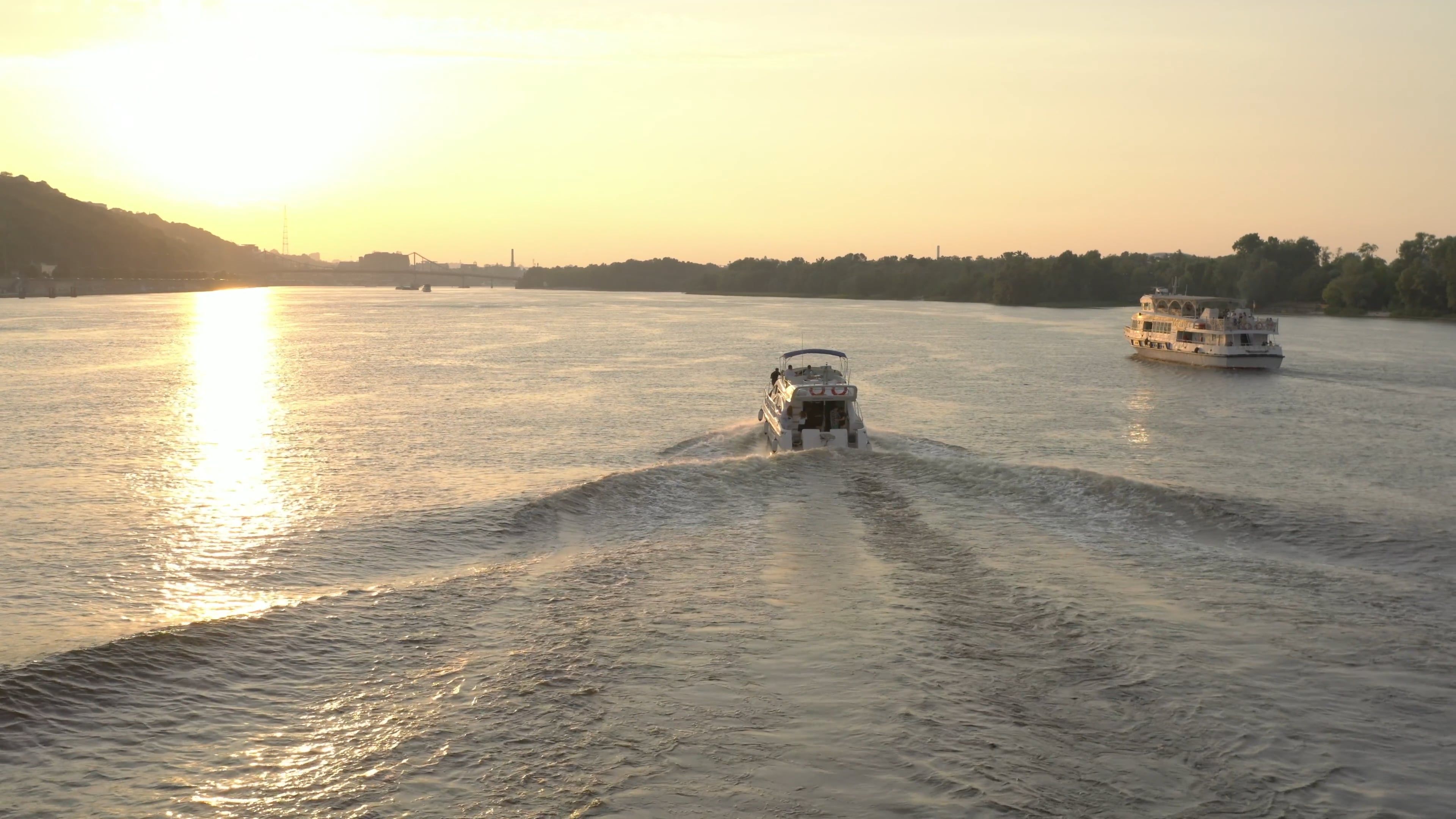 Ferries on River Free Stock Video Footage, Royalty-Free 4K & HD Video Clip