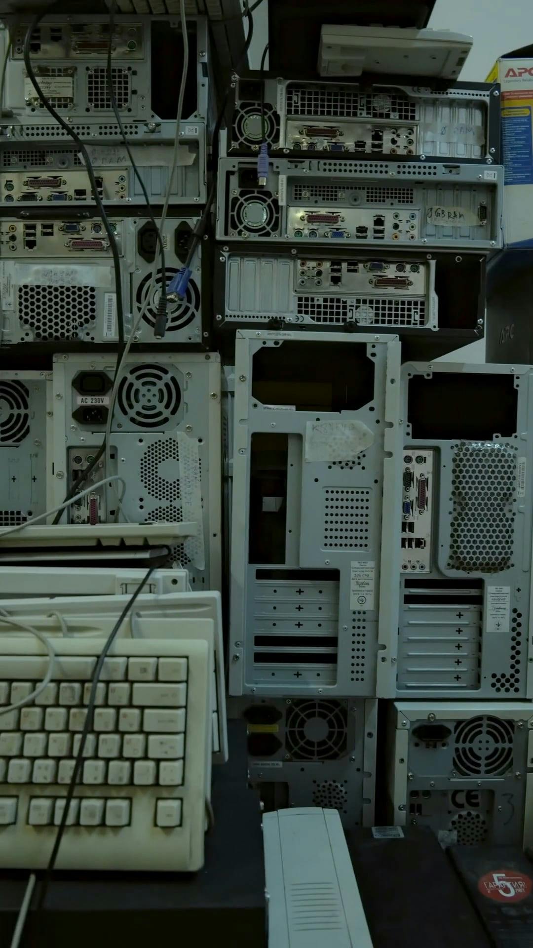 Stacked Computers and Keyboard Free Stock Video Footage, Royalty-Free ...