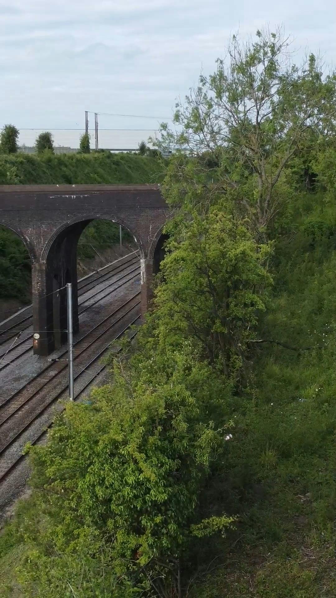 Train Passing under Bridge Free Stock Video Footage, Royalty-Free 4K ...