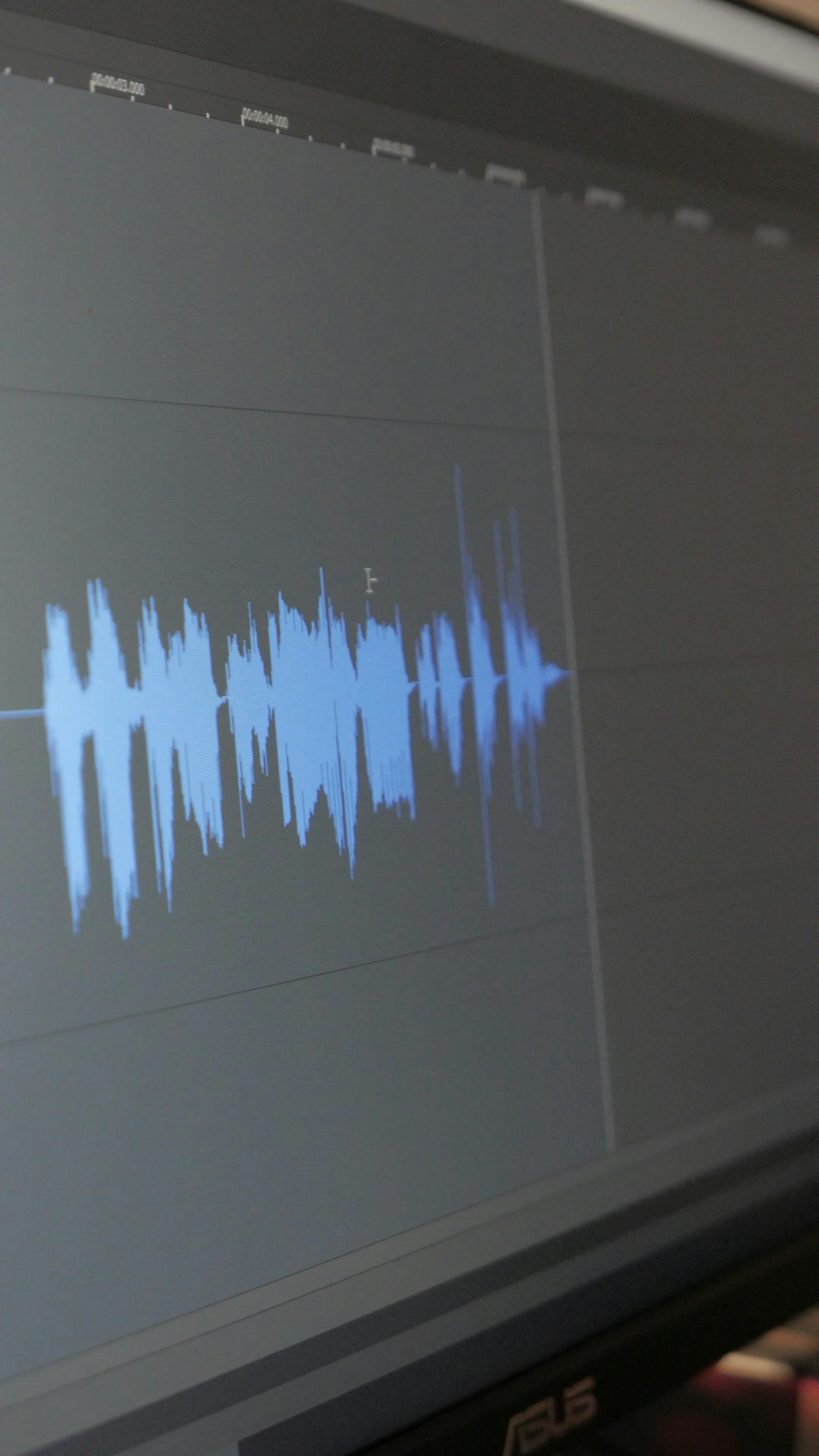 Waveform on a Computer Screen during Recording in a Music Studio Free ...