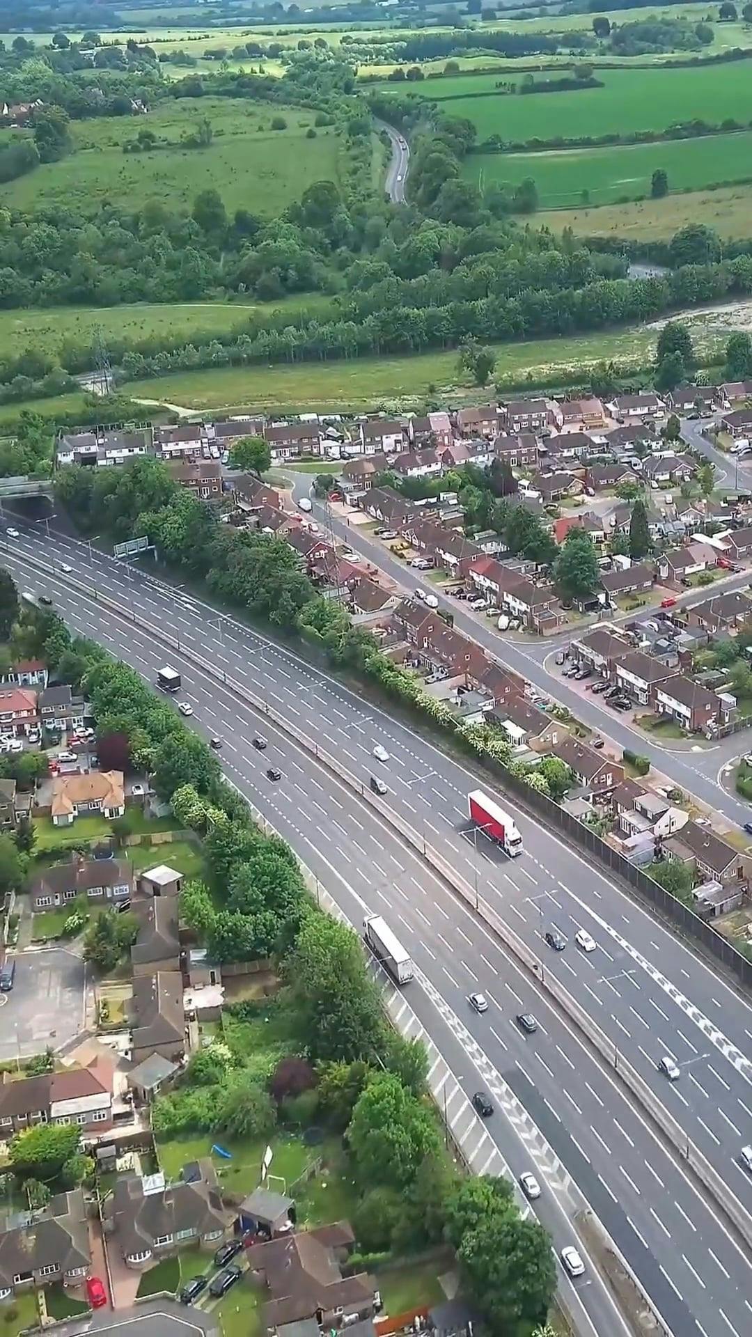 Highway and Town Free Stock Video Footage, Royalty-Free 4K & HD Video Clip