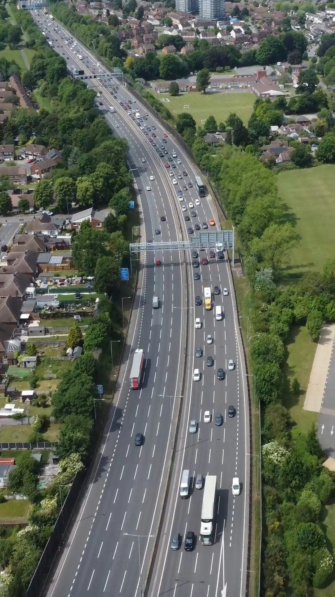 Highway and Town Free Stock Video Footage, Royalty-Free 4K & HD Video Clip