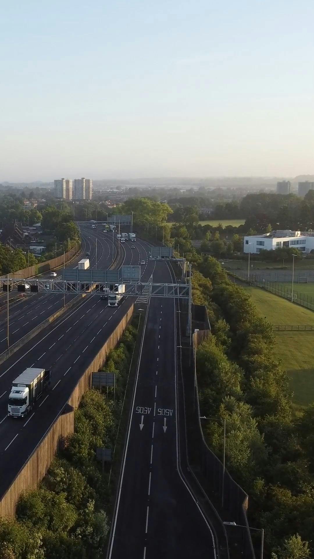 Highway near Town Free Stock Video Footage, Royalty-Free 4K & HD Video Clip