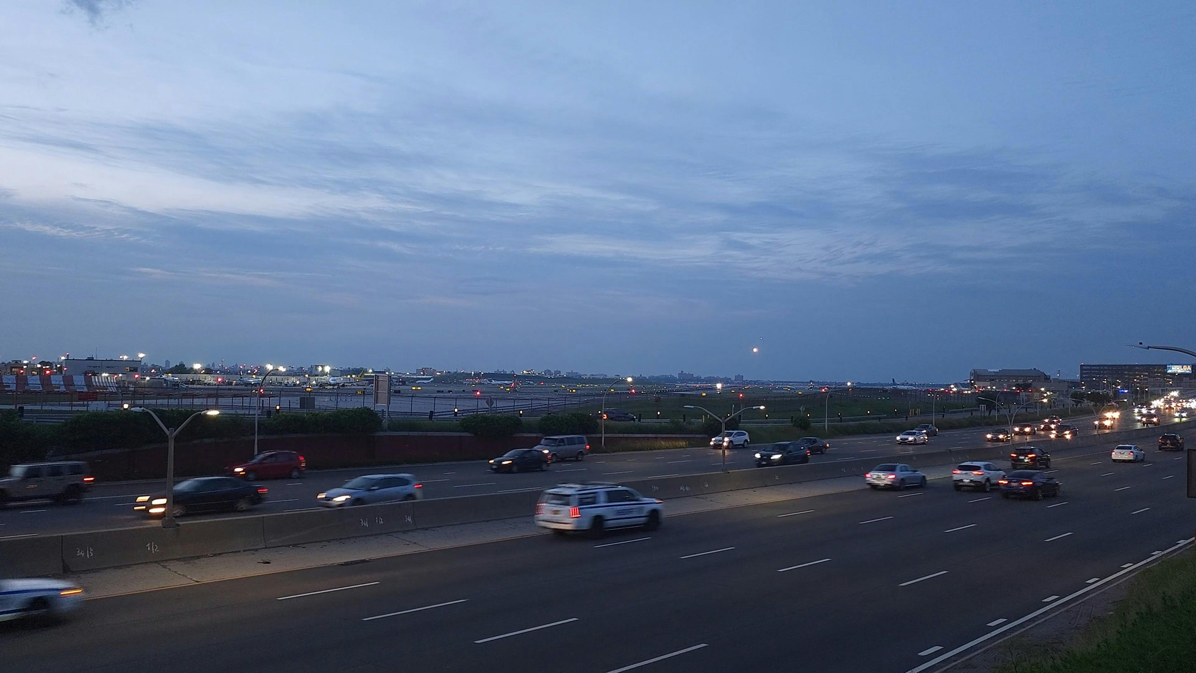 Traffic at Grand Central Parkway in New York Free Stock Video Footage ...