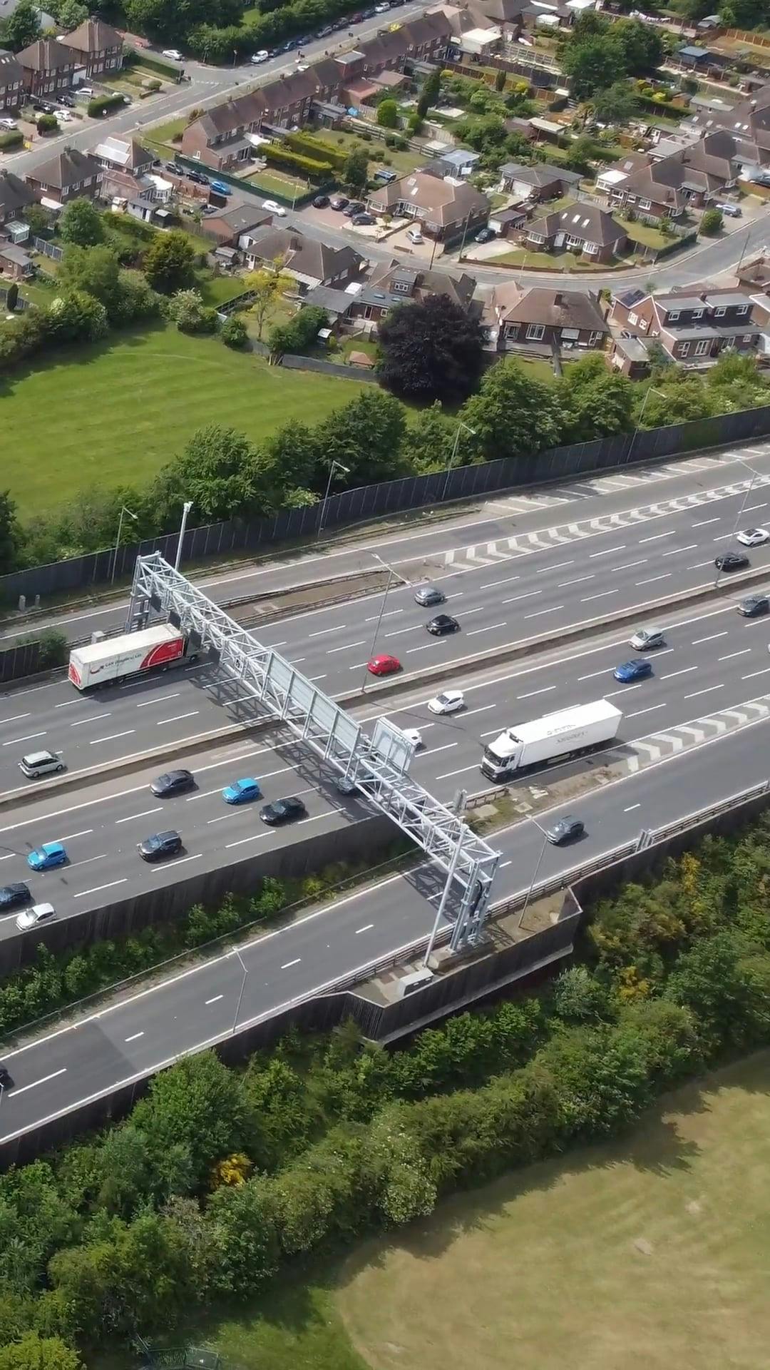 Highway and Town Free Stock Video Footage, Royalty-Free 4K & HD Video Clip