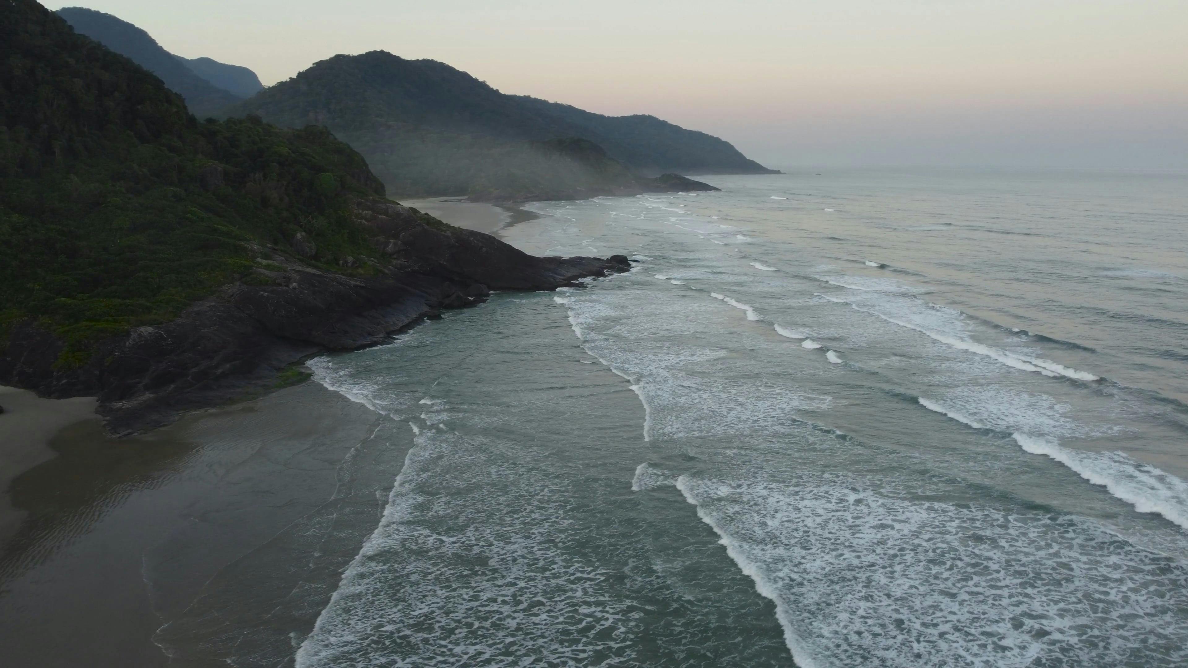Drone View of Visakhapatnam Beach, India Free Stock Video Footage ...