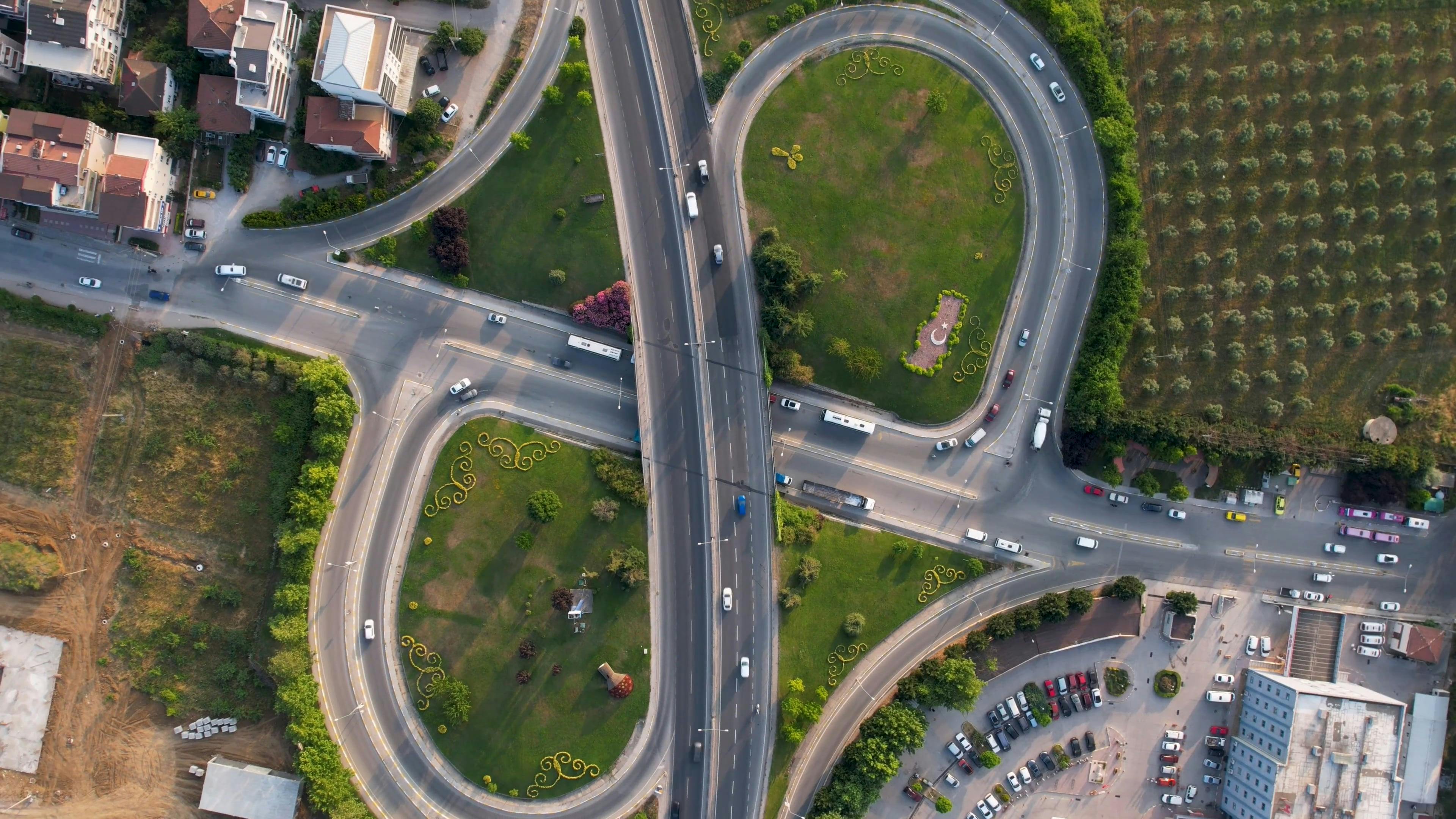 Time Lapse of Intense Traffic on a Highway Interchange Free Stock Video ...
