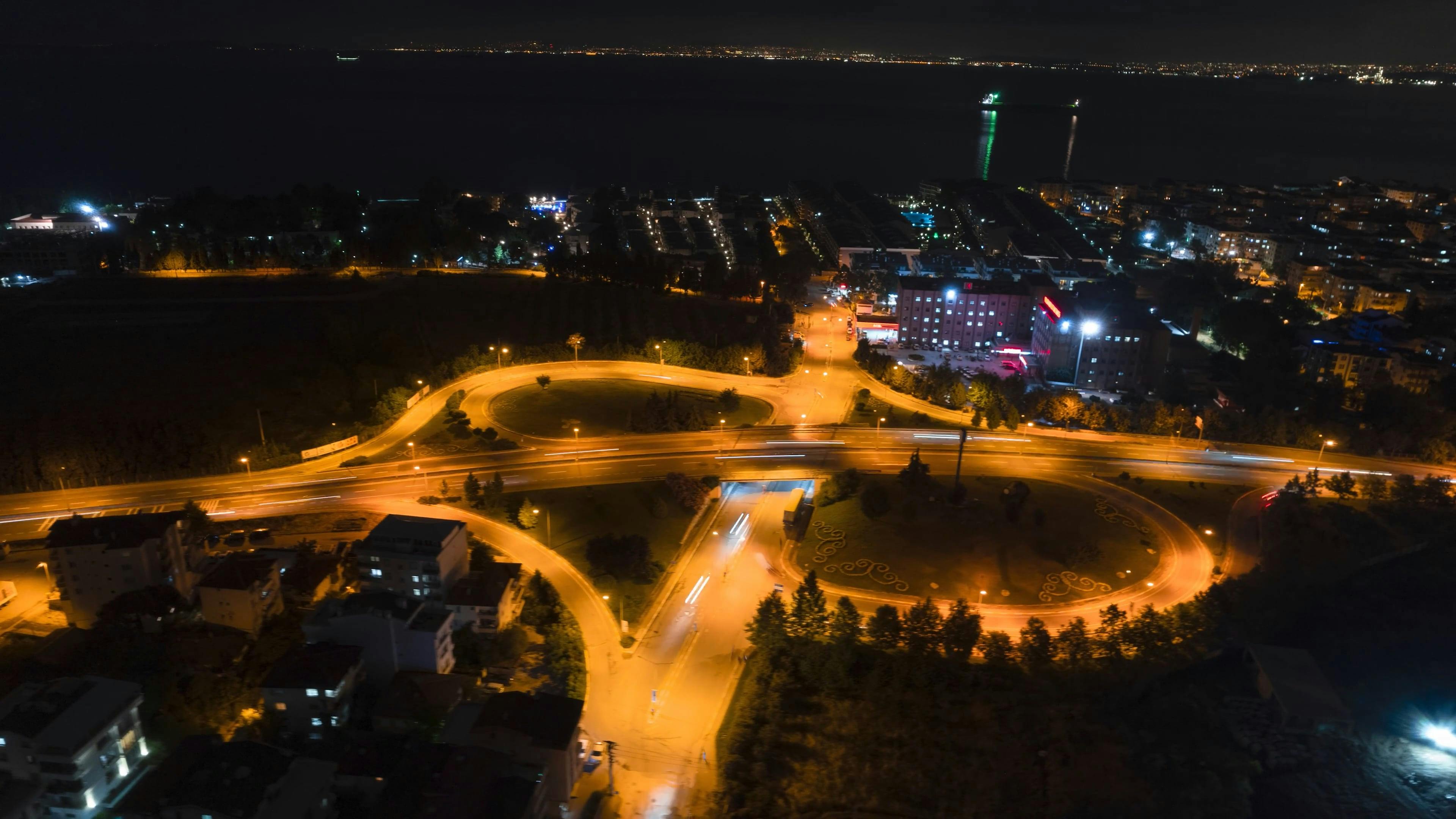 Aerial View Of Roads And Traffic Free Stock Video Footage, Royalty-Free ...