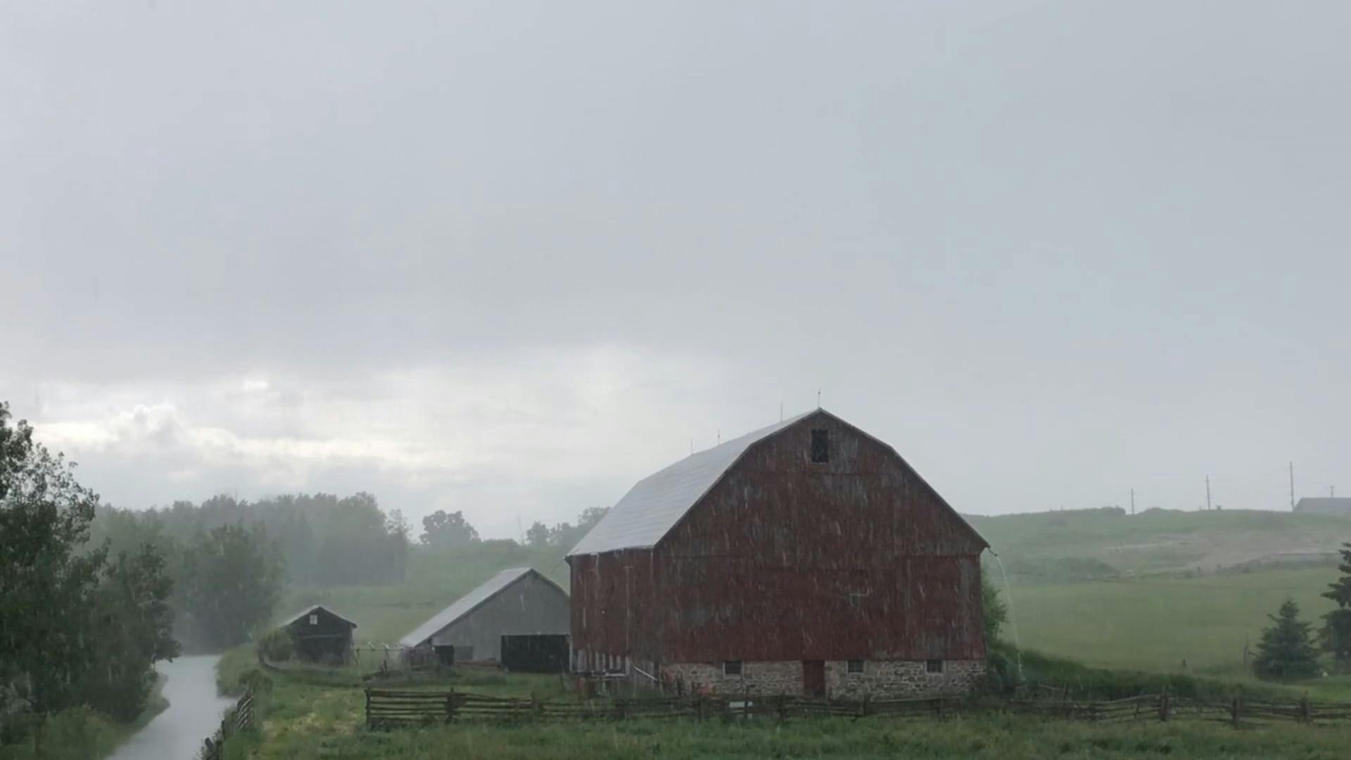 Rainfall over Barn on Farm Free Stock Video Footage, Royalty-Free 4K ...