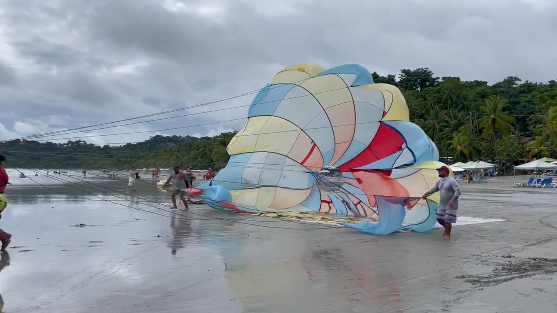 Parachuting over Seacoast Free Stock Video Footage, Royalty-Free 4K ...