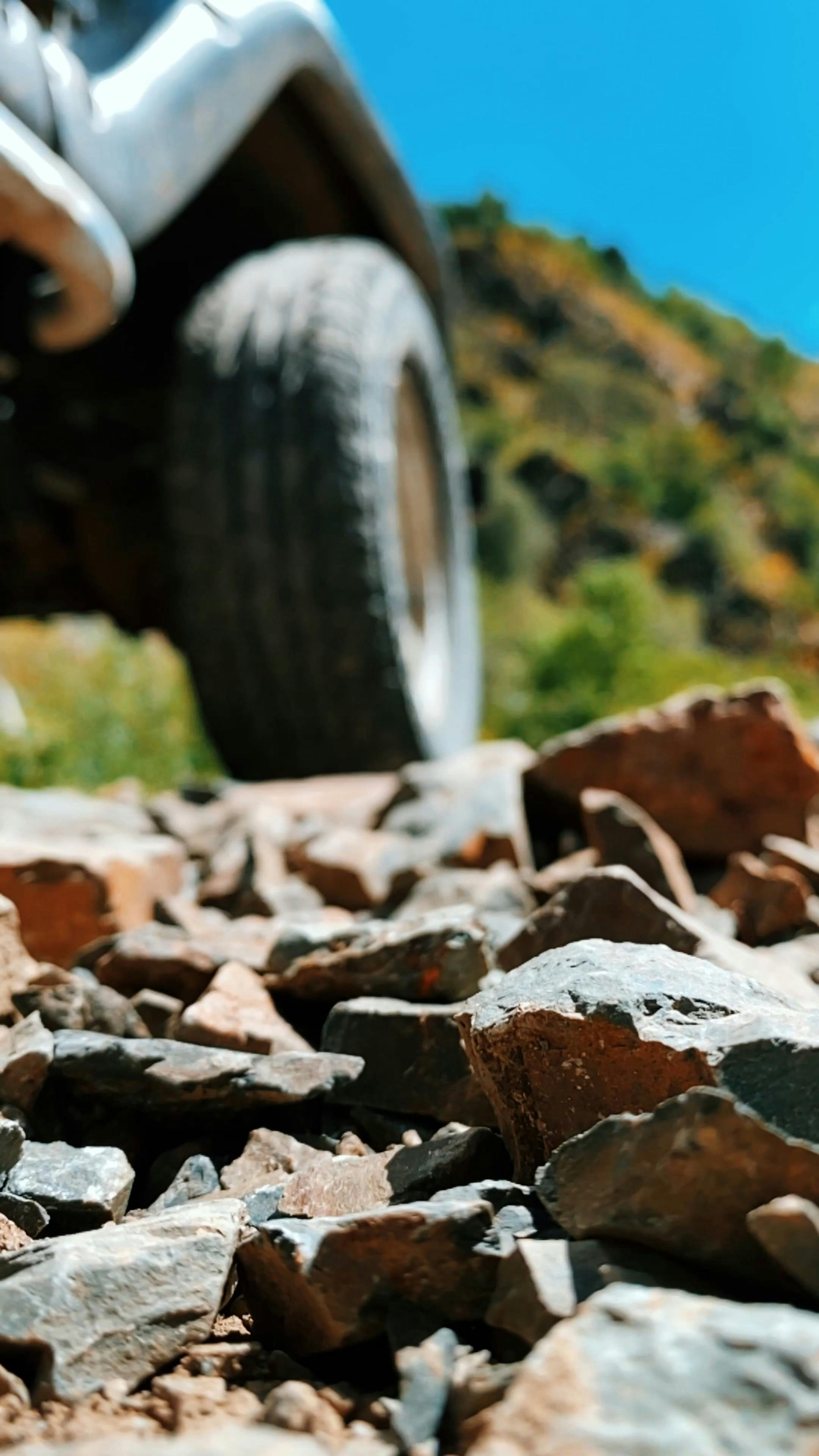 Rocks Falling down in a Mountain Landscape Free Stock Video Footage ...