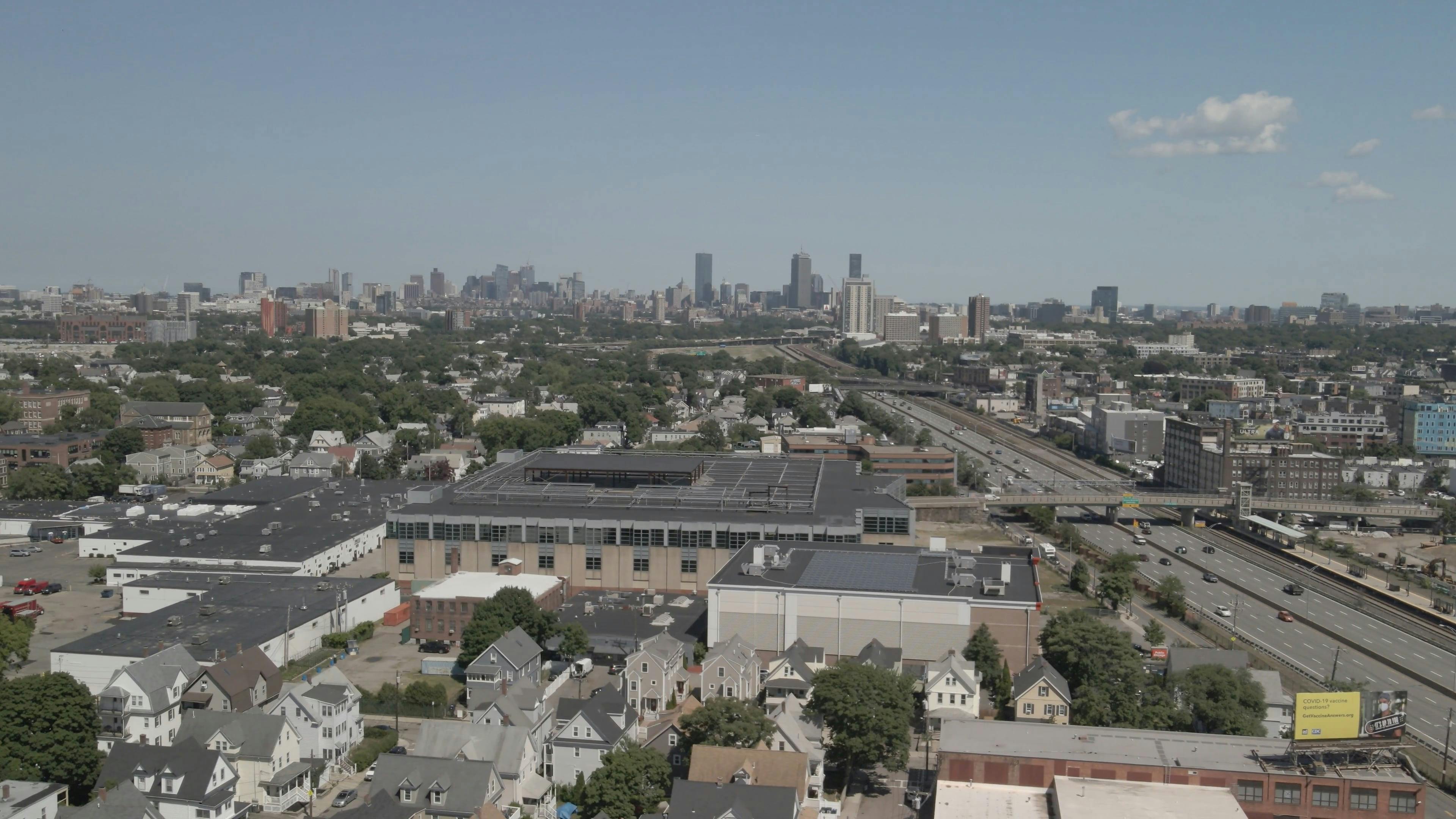 Aerial View of a City, Boston, Massachusetts, USA Free Stock Video ...