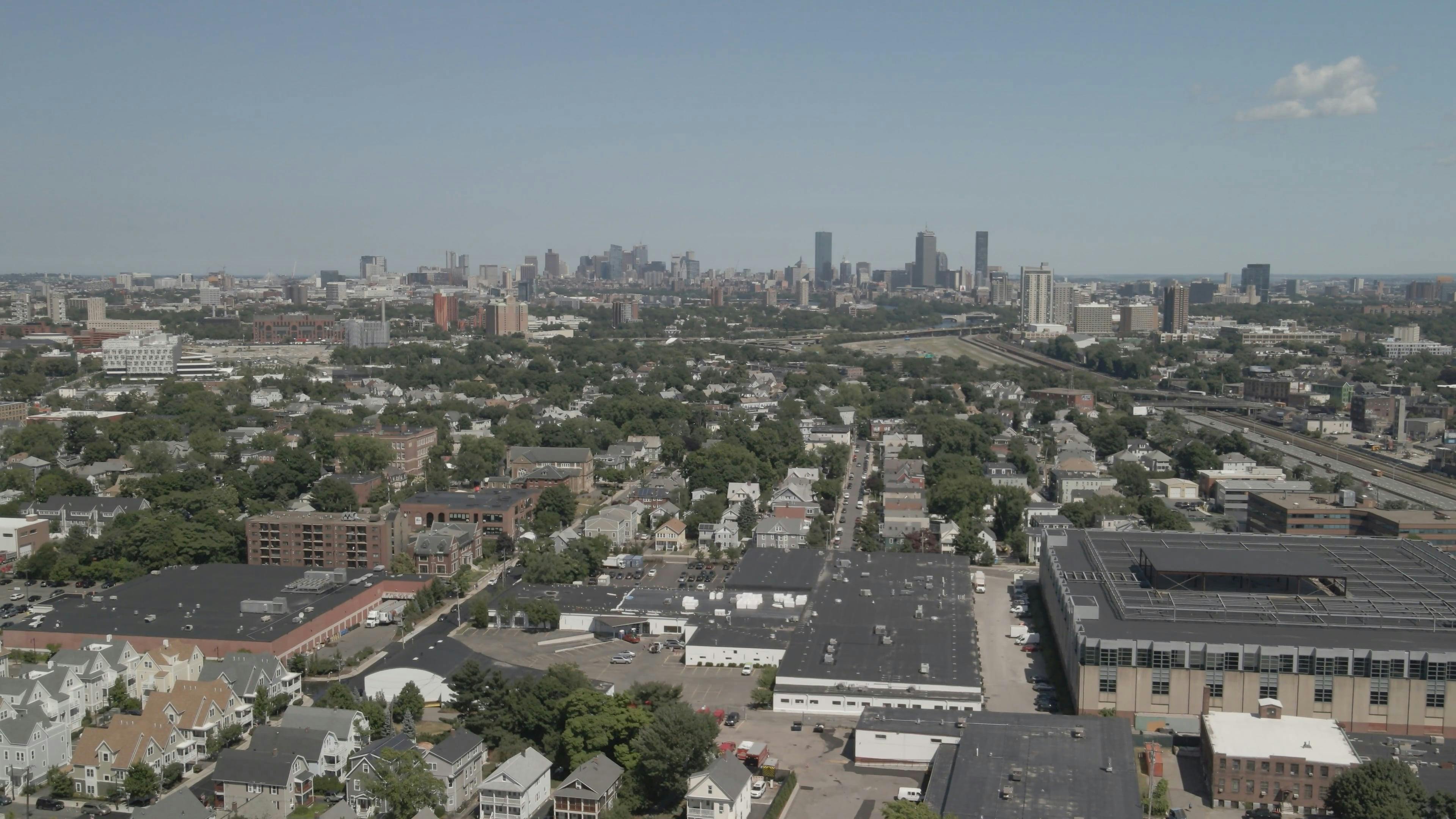 Drone Footage of the City of Boston Free Stock Video Footage, Royalty ...