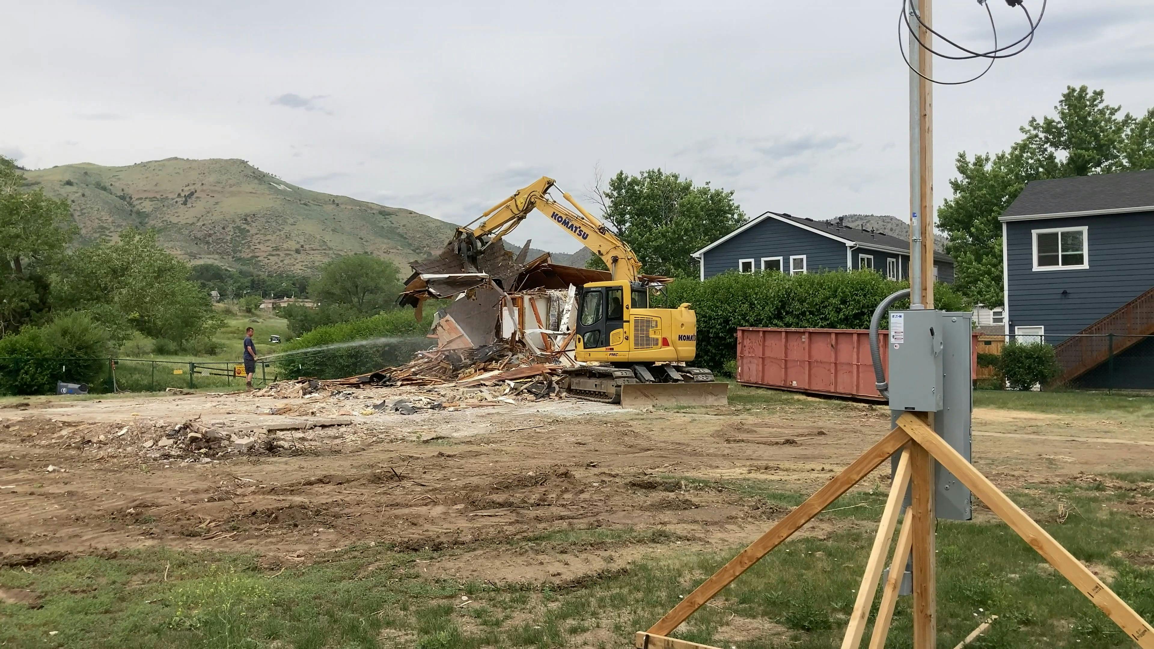 Excavator Demolishing a House Free Stock Video Footage, Royalty-Free 4K ...
