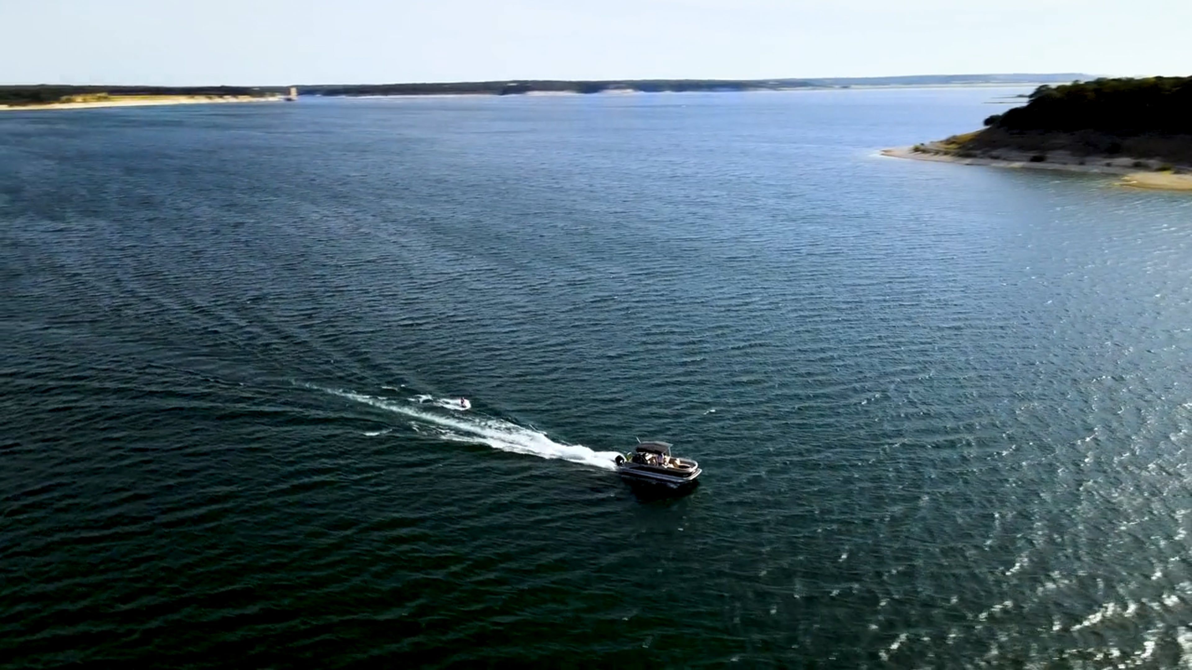 Person Water Skiing behind Motorboat Free Stock Video Footage, Royalty ...