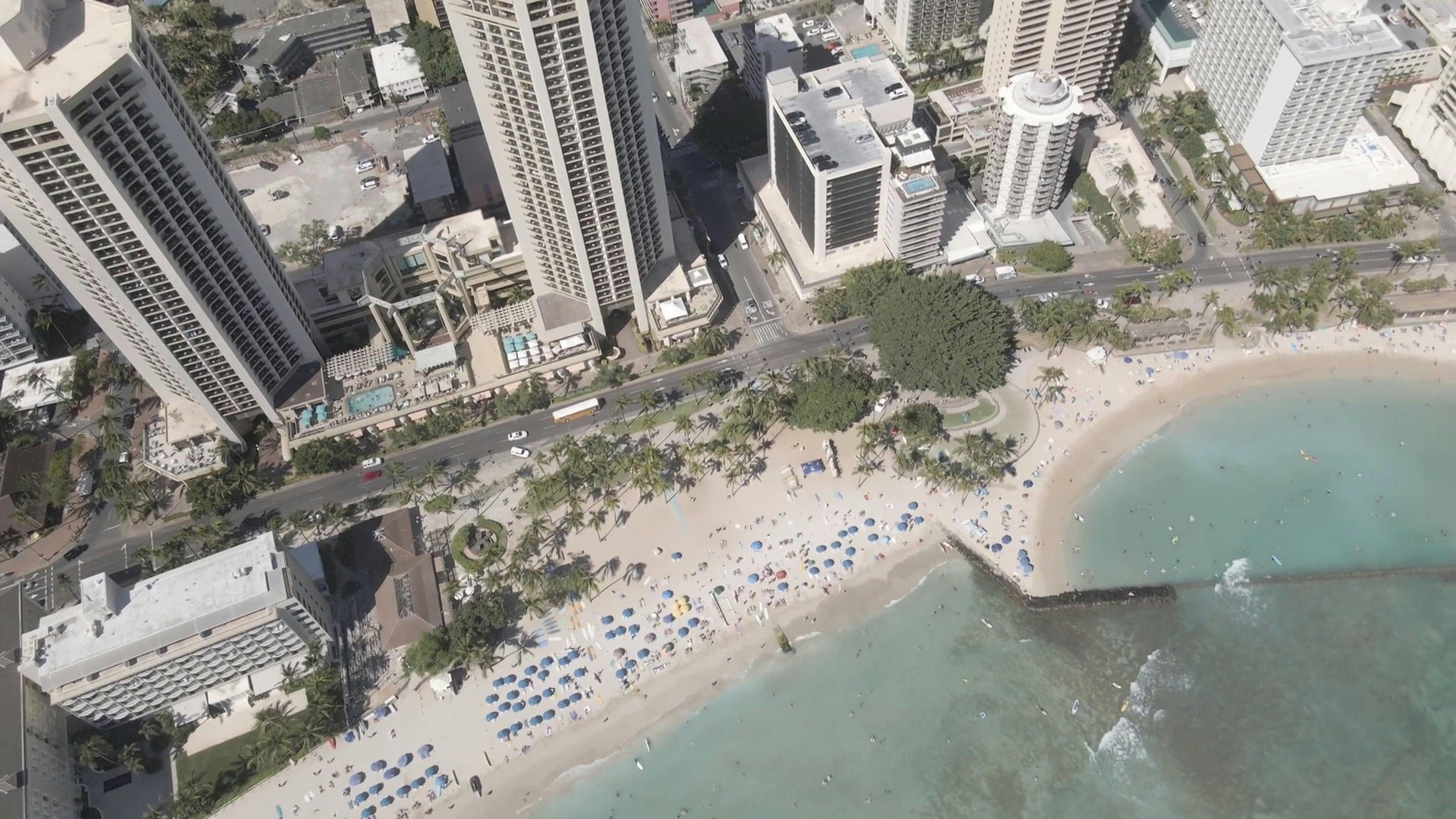 Drone View of Honolulu, Hawaii Free Stock Video Footage, Royalty-Free ...