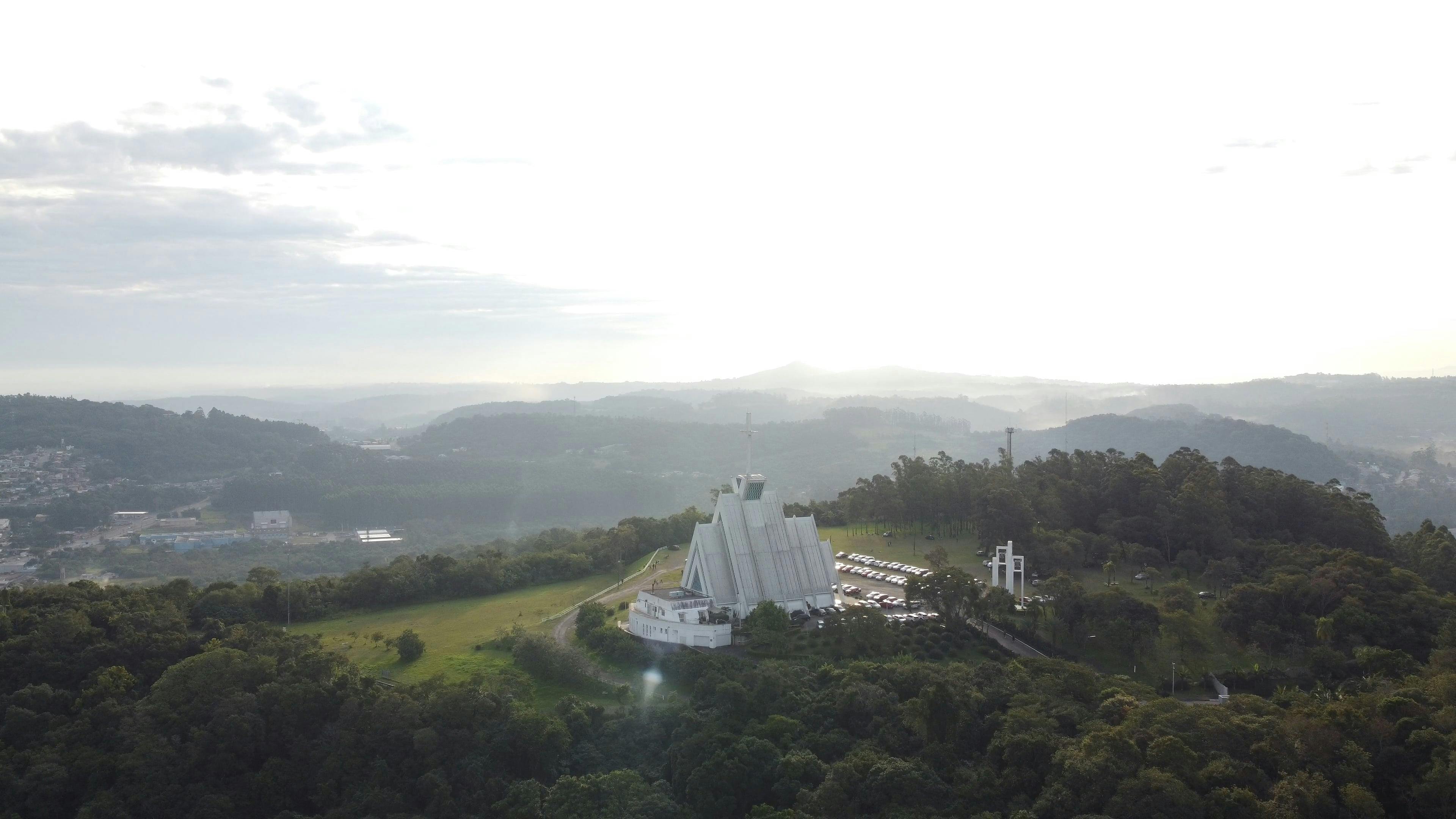 Church on Hill Free Stock Video Footage, Royalty-Free 4K & HD Video Clip