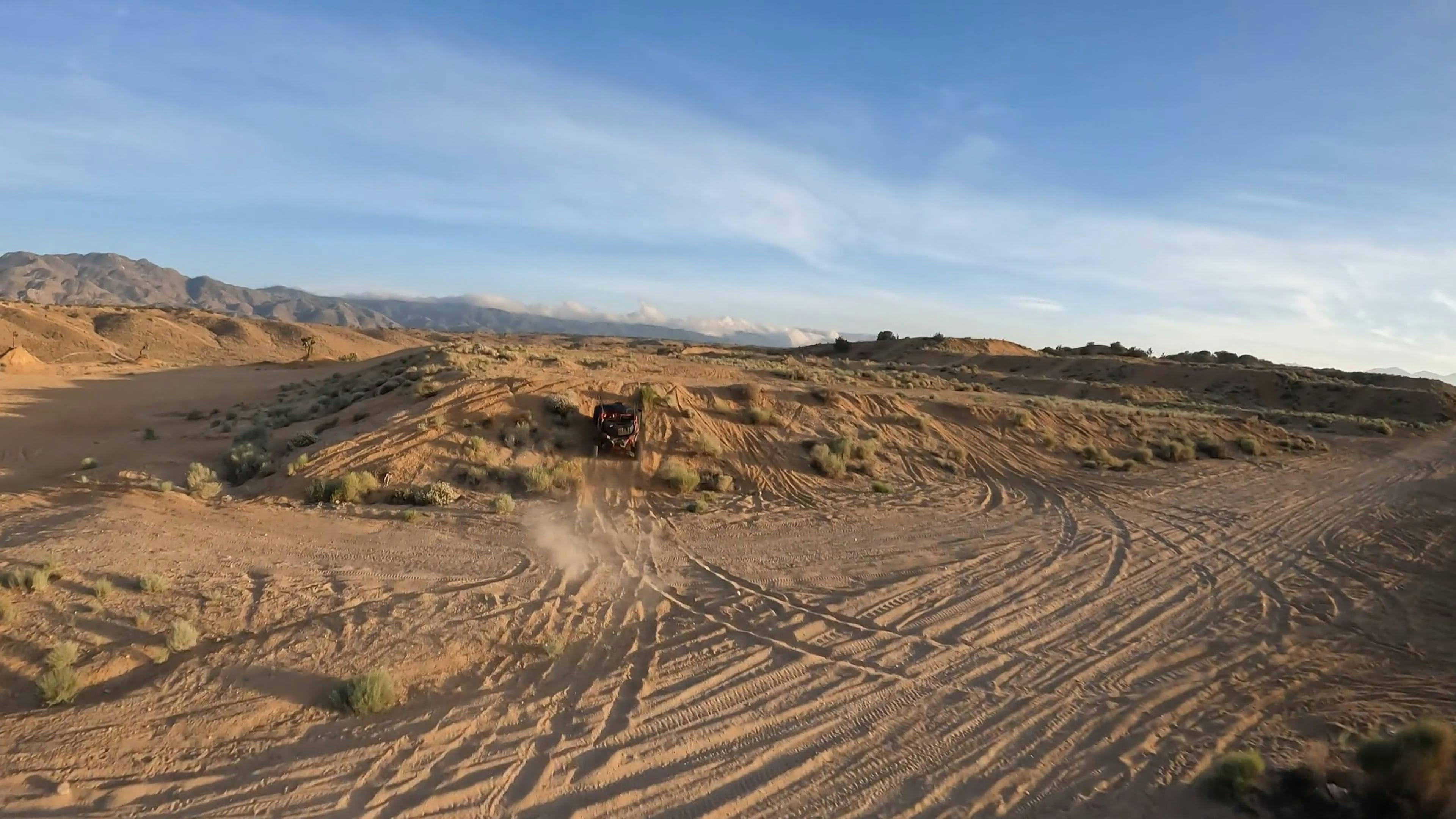 Drone Footage of an Off Road Vehicle Racing in the Desert Free Stock ...