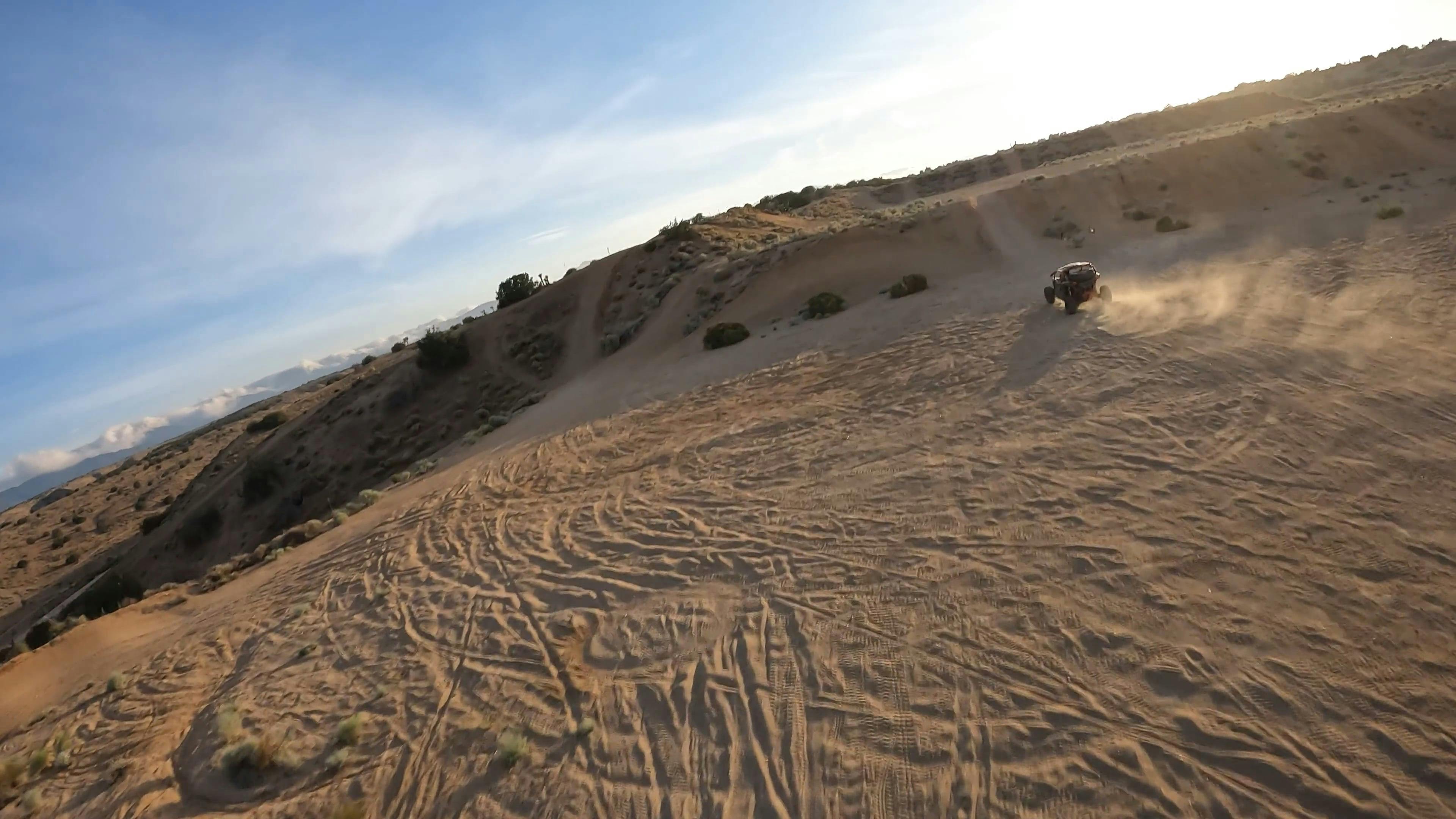 Drone Video of an Off Road Vehicle Racing in the Desert Free Stock ...