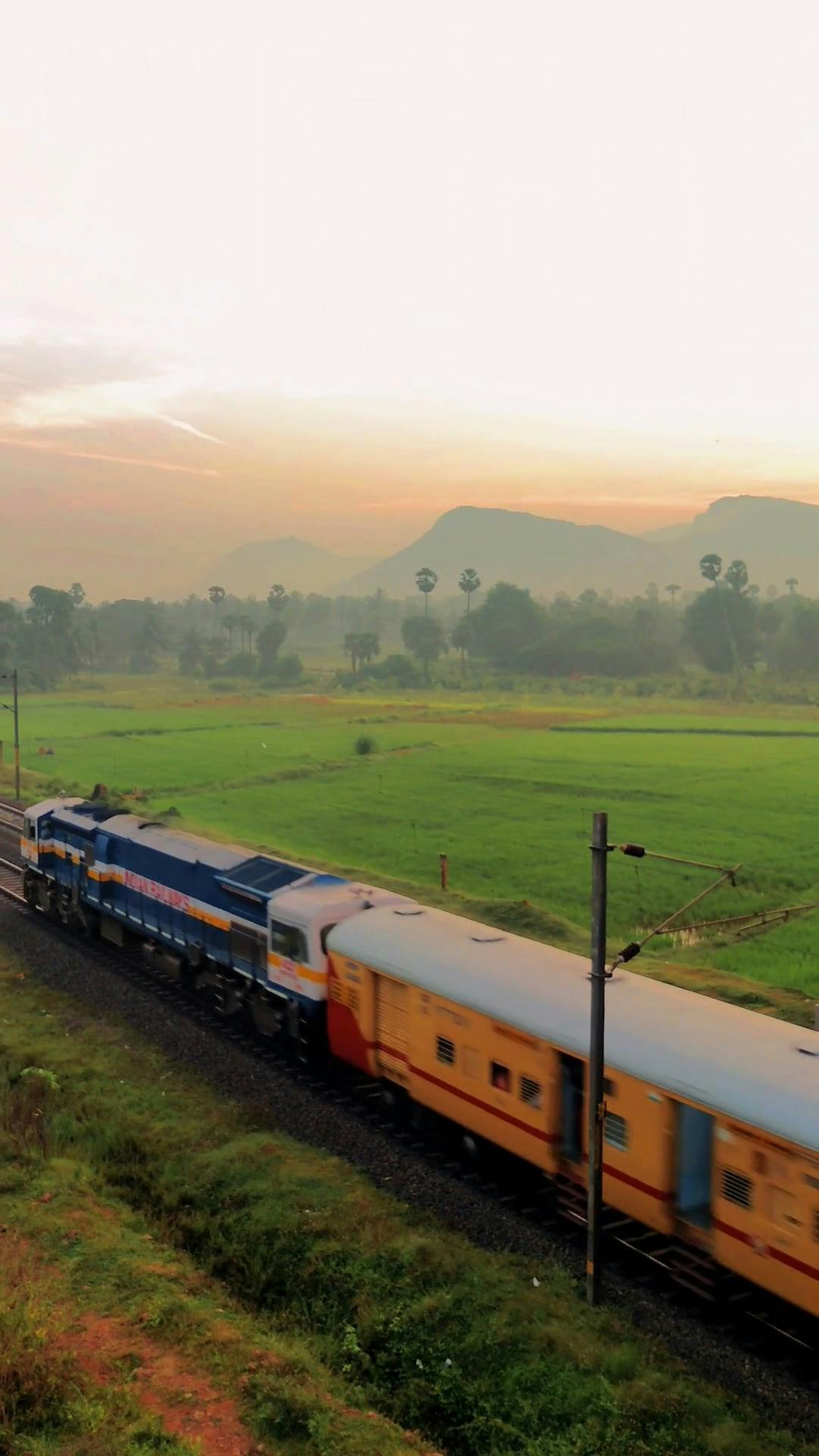 Train Moving Through a Countryside Free Stock Video Footage, Royalty ...
