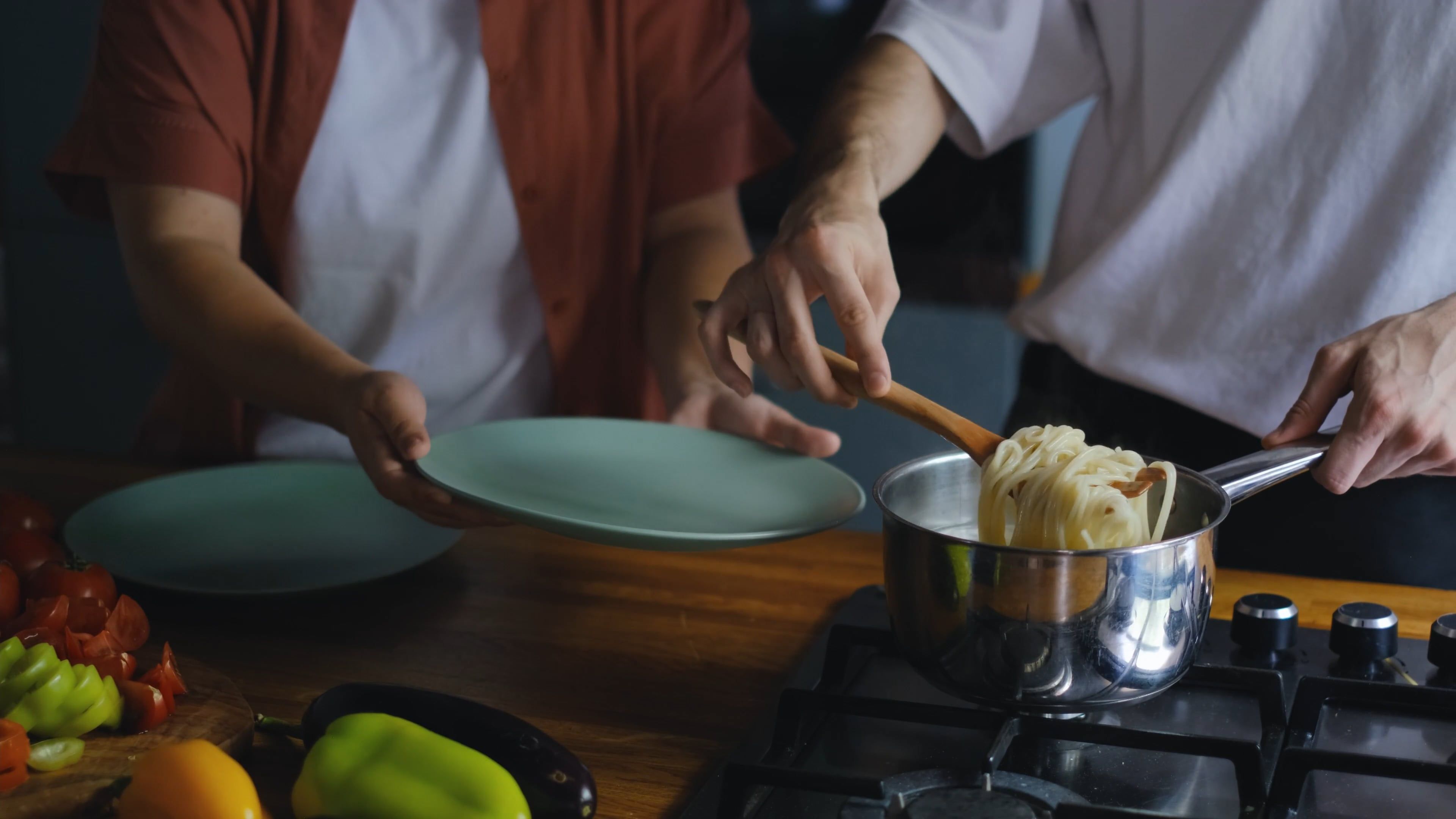 Two People Plating Pasta Free Stock Video Footage, Royalty-Free 4K & HD ...