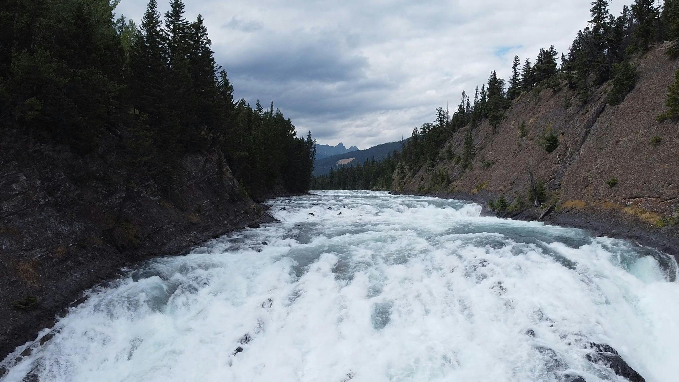 Drone Footage Of A Streaming River Free Stock Video Footage, Royalty ...