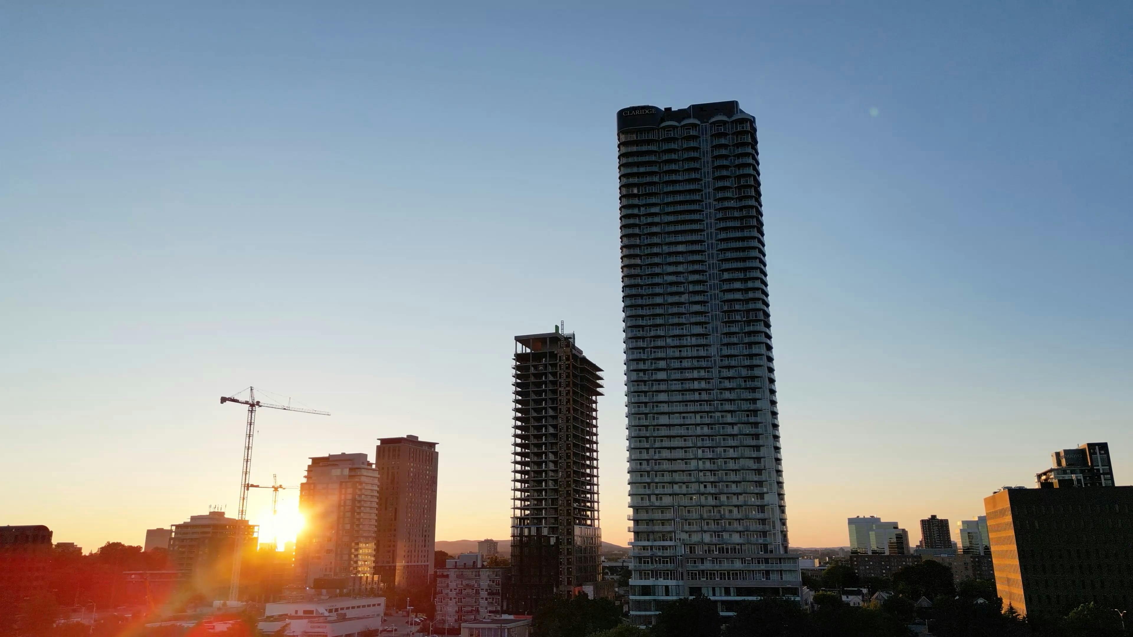 An Aerial View Of A Tall Building Free Stock Video Footage, Royalty ...