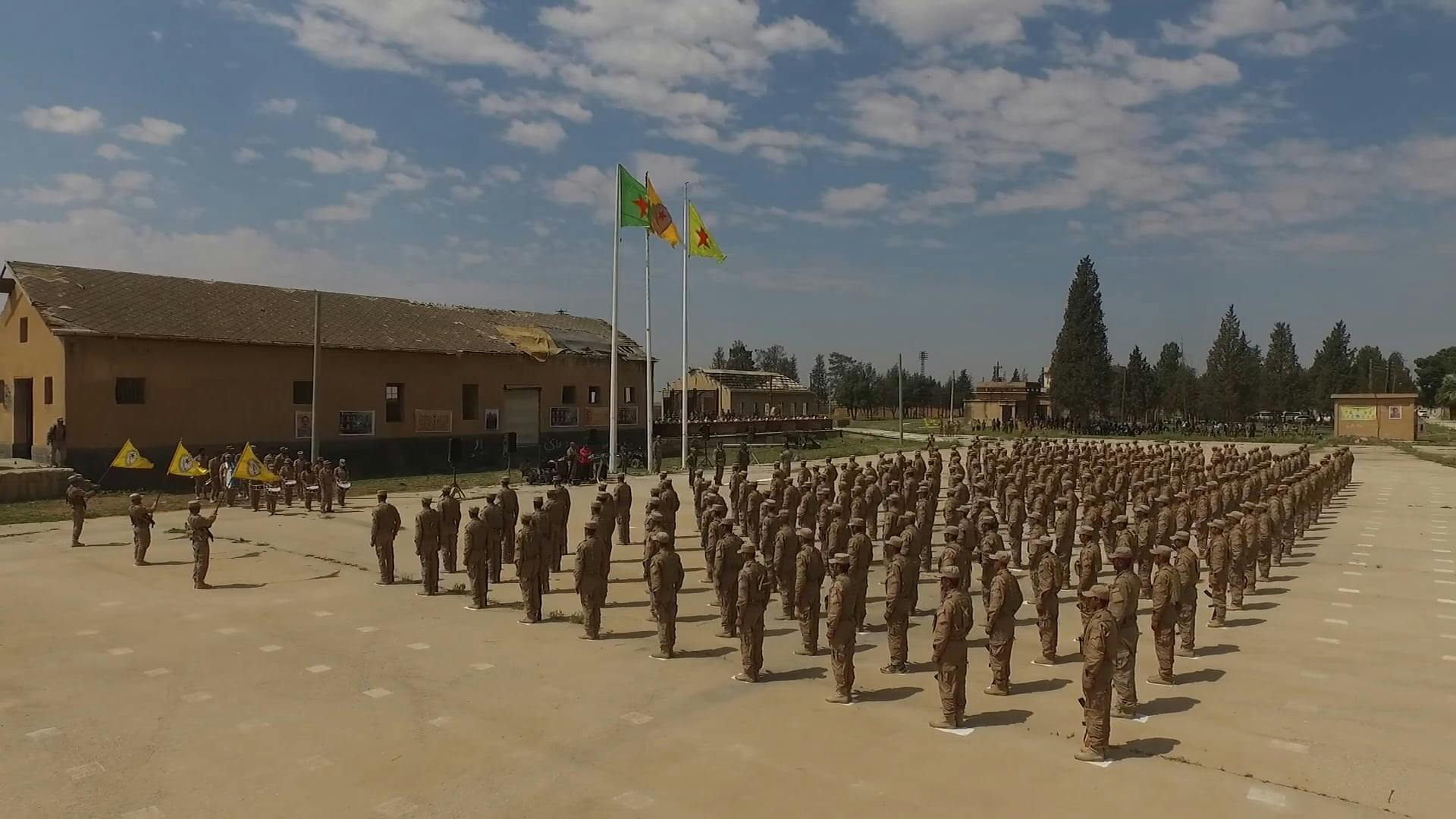 Soldiers Standing at Attention in a Military Base Free Stock Video ...