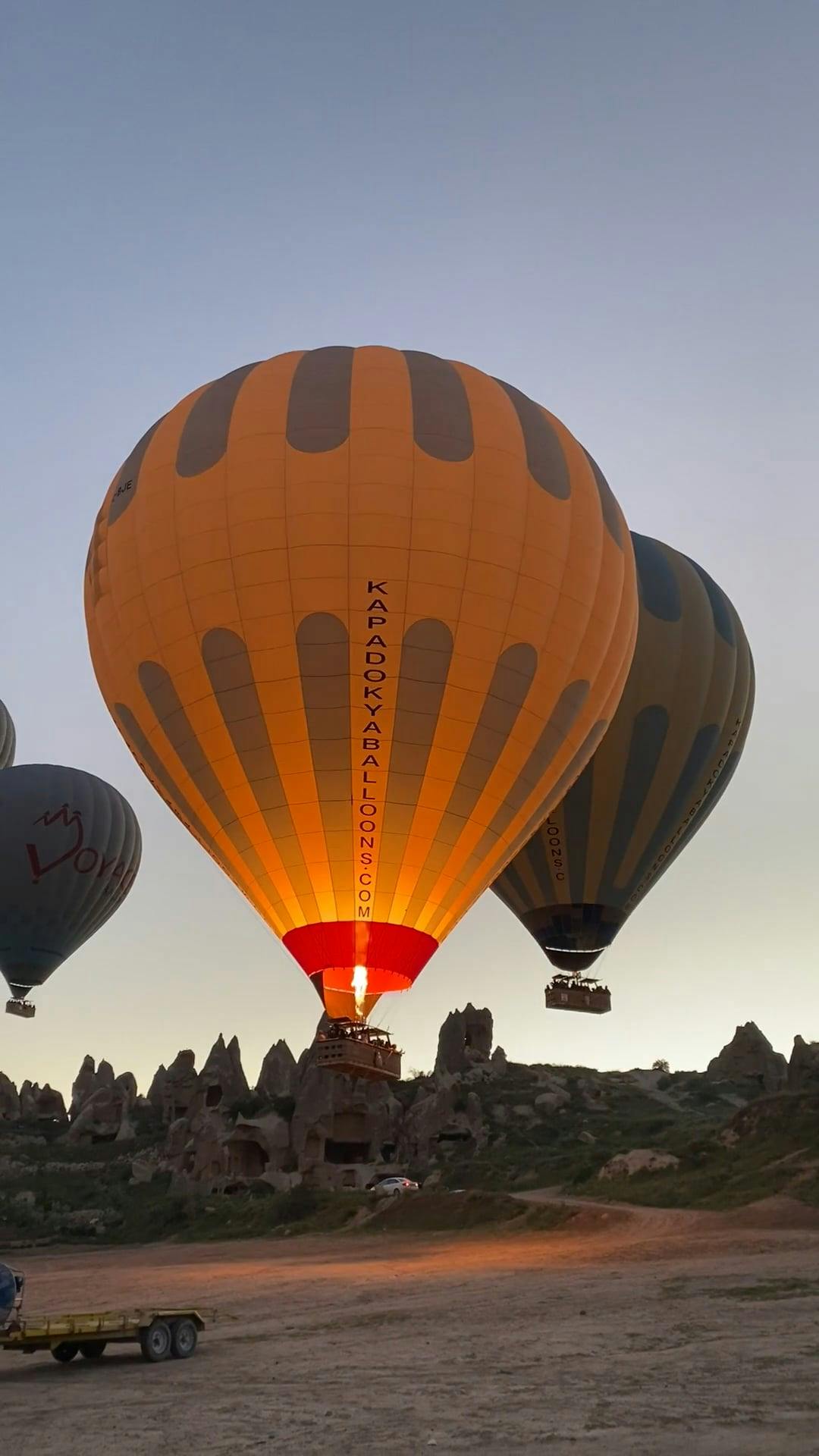 Torch Blowing Hot Air In A Giant Balloon To Control Its Landing Free ...
