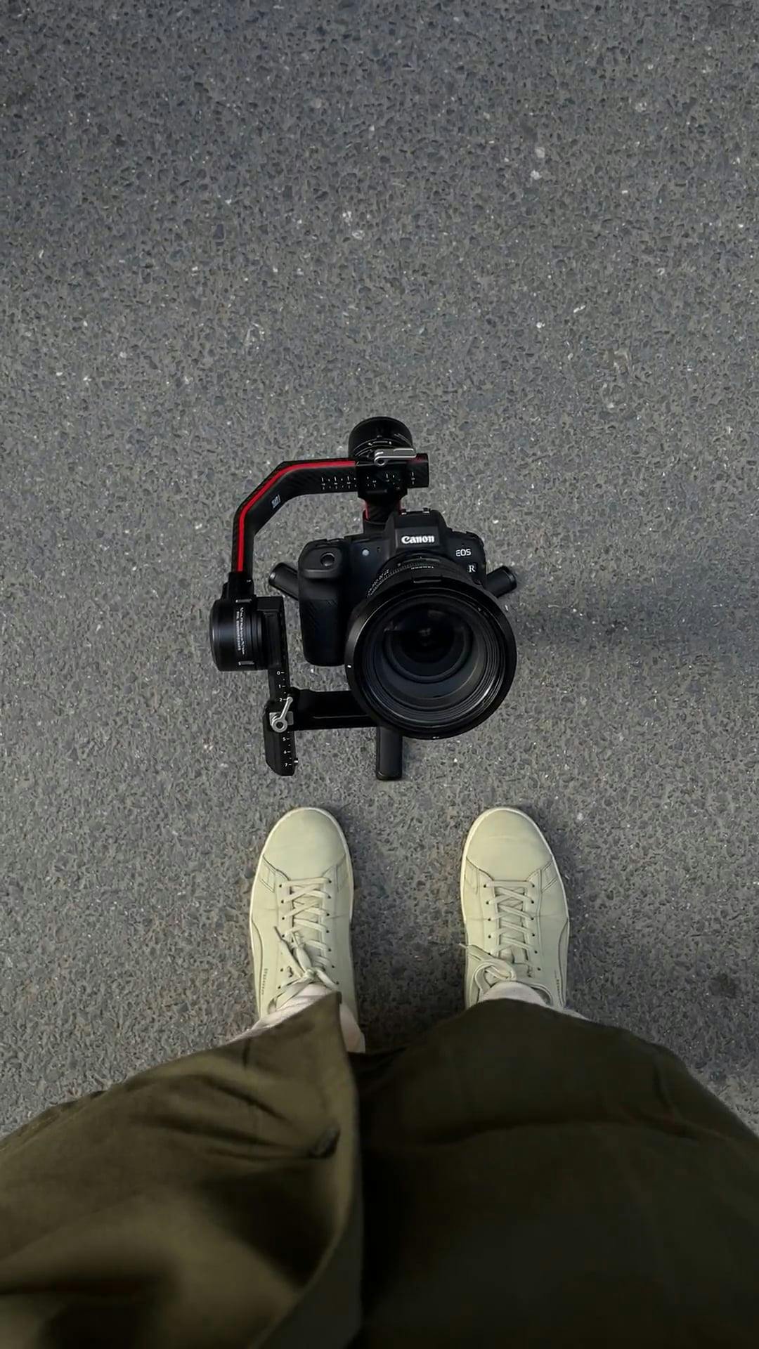 Camera Pointed Up on the Ground and Legs on a Person Free Stock Video ...