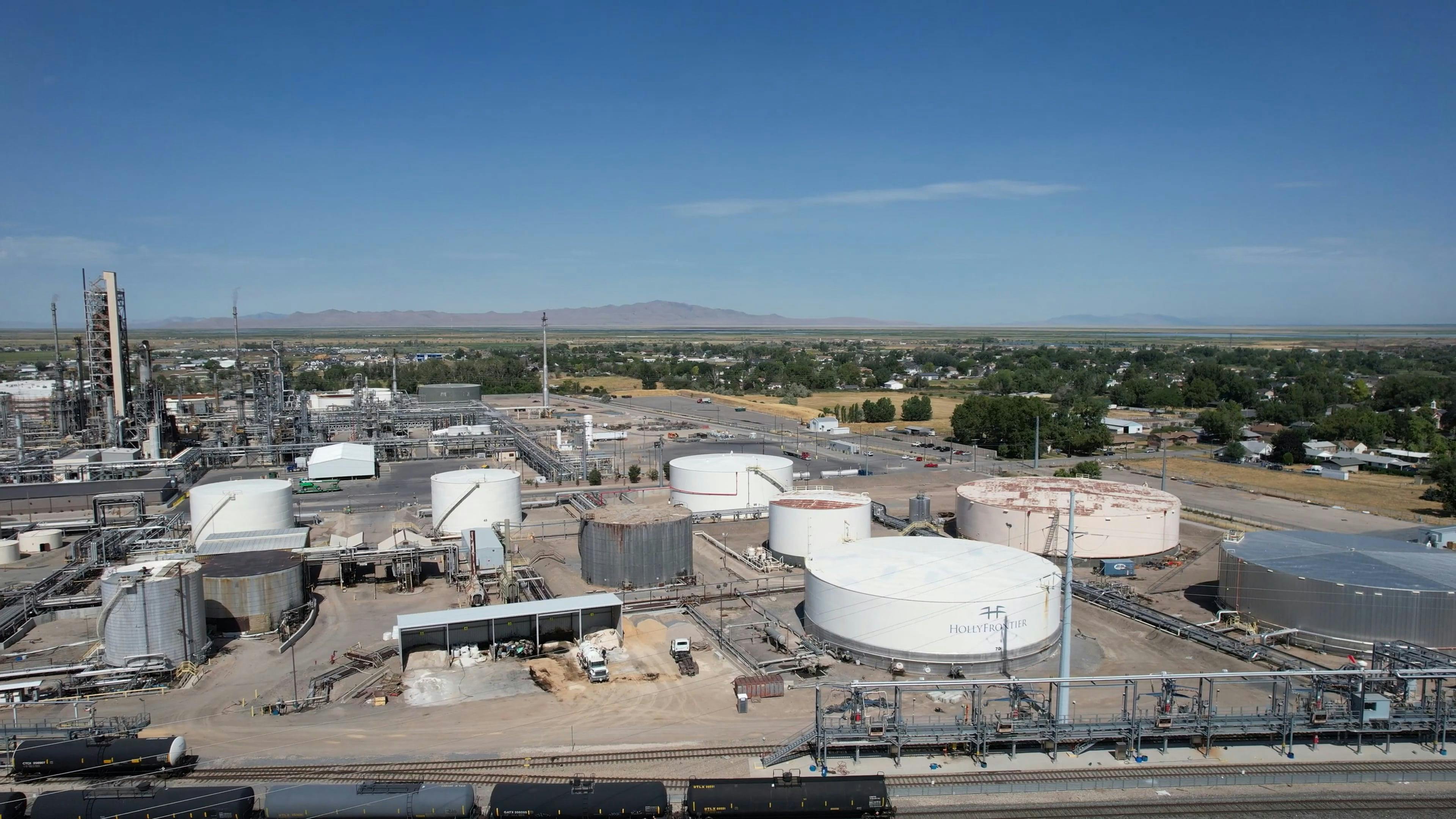 Drone Footage of an Oil Refinery Free Stock Video Footage, Royalty-Free ...