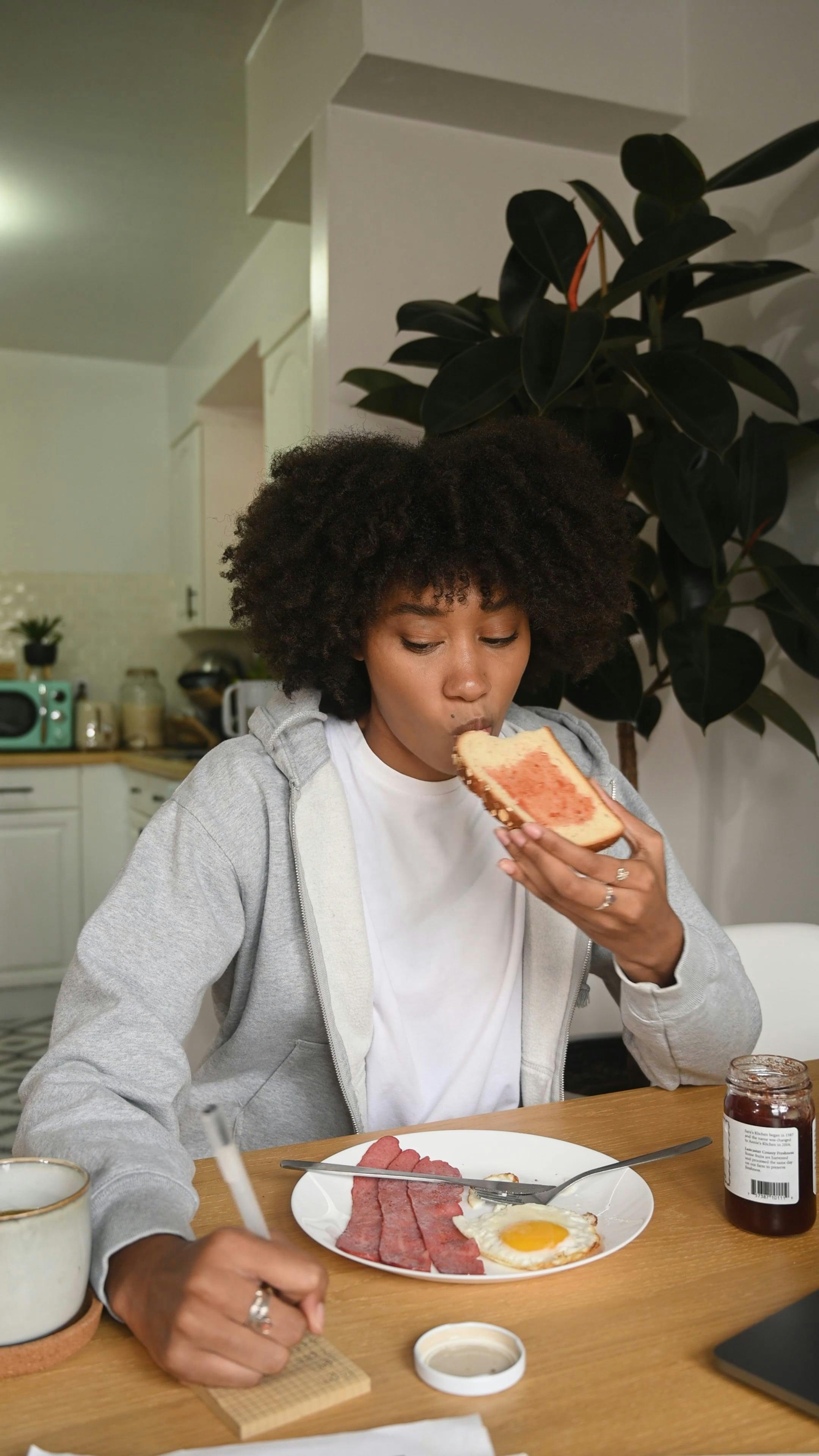 Woman Eating Breakfast Free Stock Video Footage, Royalty-Free 4K & HD ...