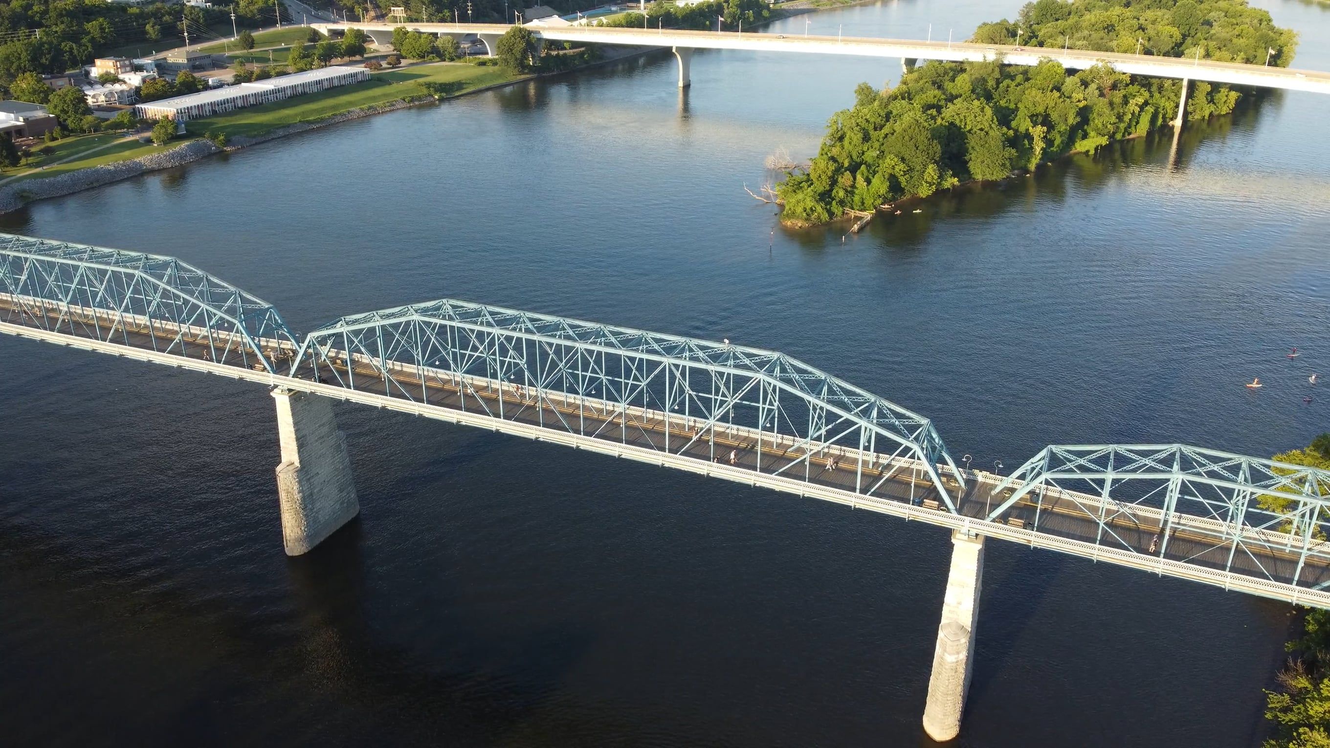 Bridges on River Free Stock Video Footage, Royalty-Free 4K & HD Video Clip