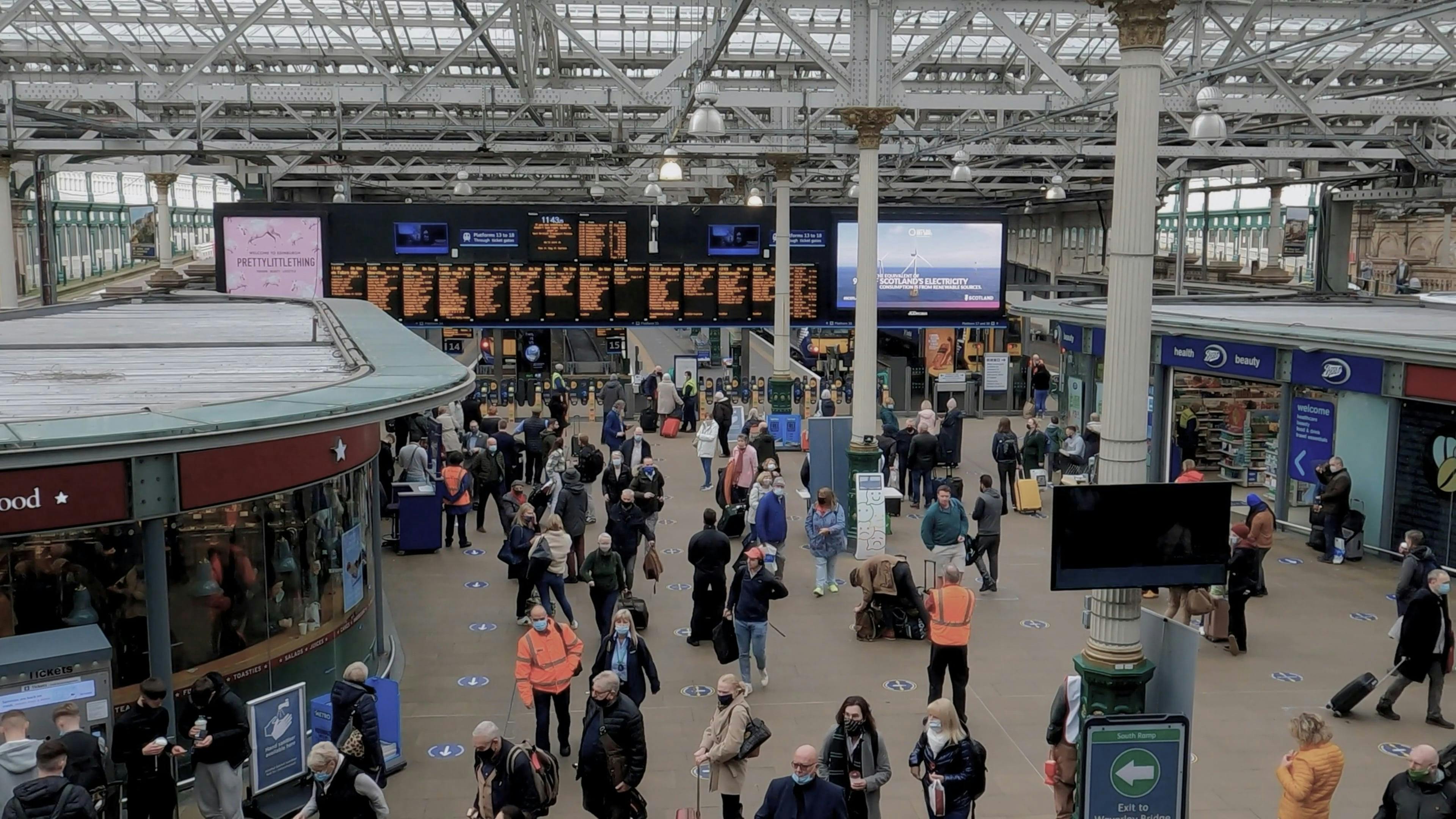 Train Station in Edinburgh Free Stock Video Footage, Royalty-Free 4K ...