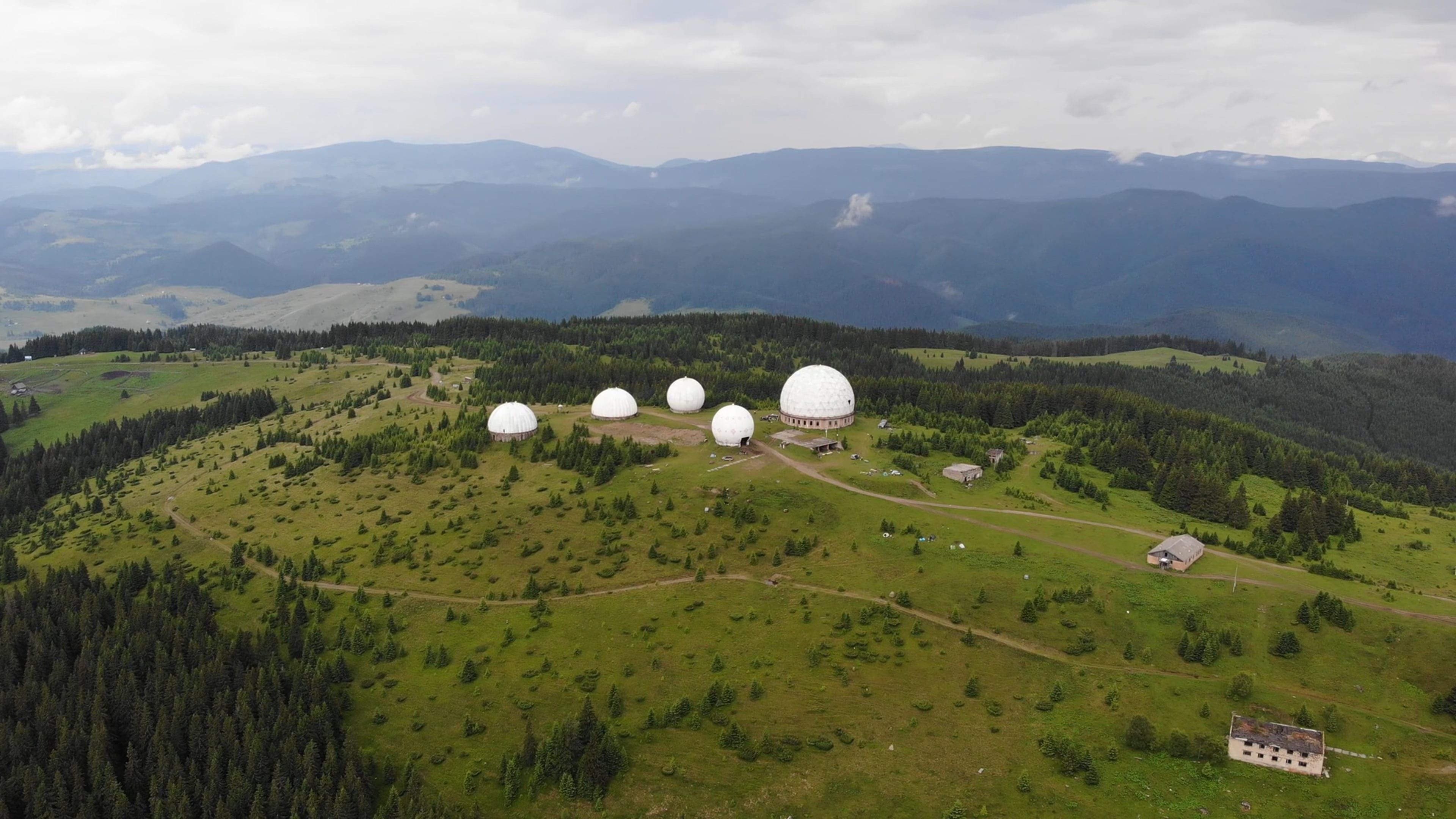 Buildings of Observatory in Mountains Free Stock Video Footage, Royalty ...