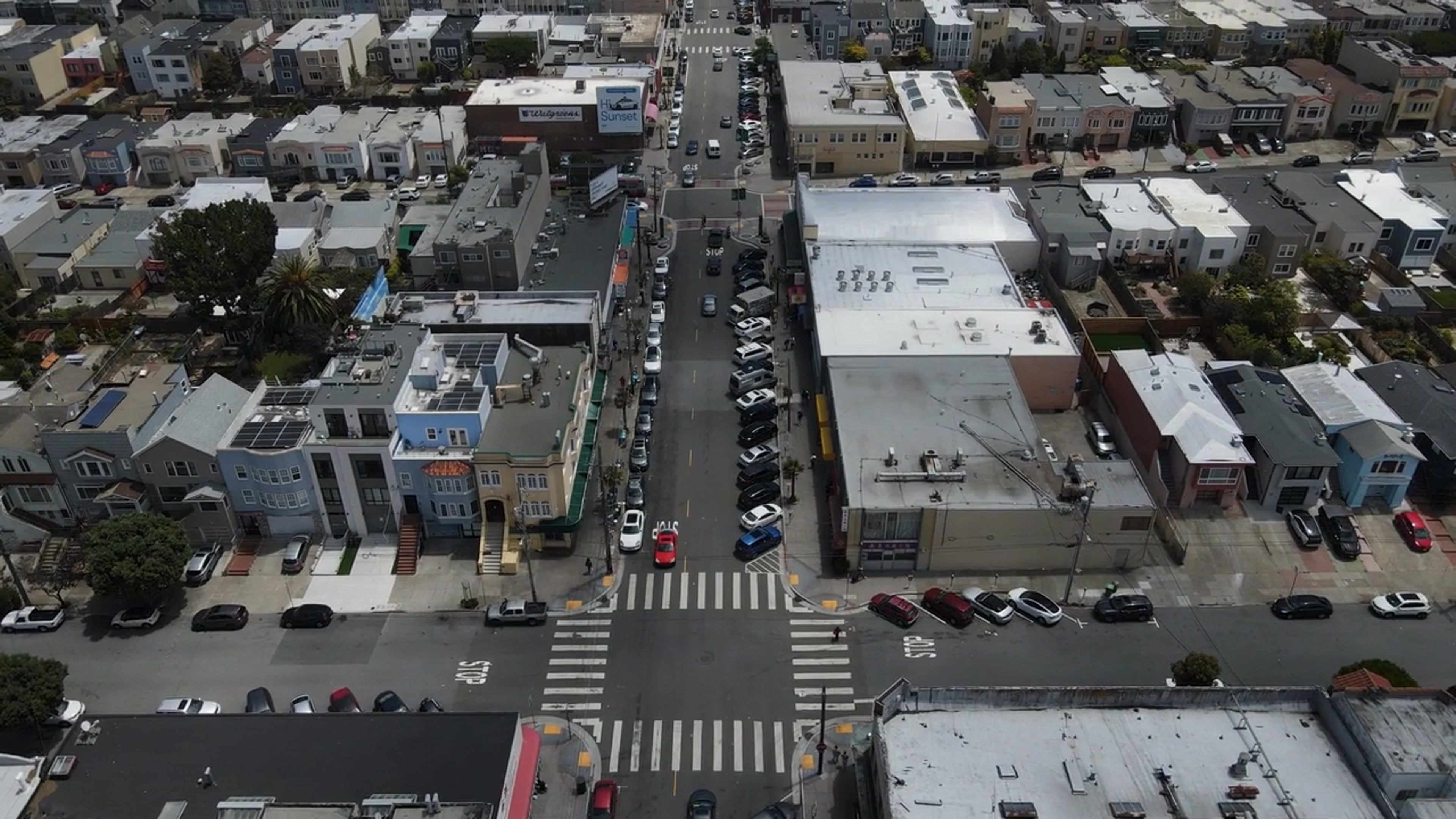 Drone View of Noe Valley Neighborhood in San Francisco Free Stock Video ...