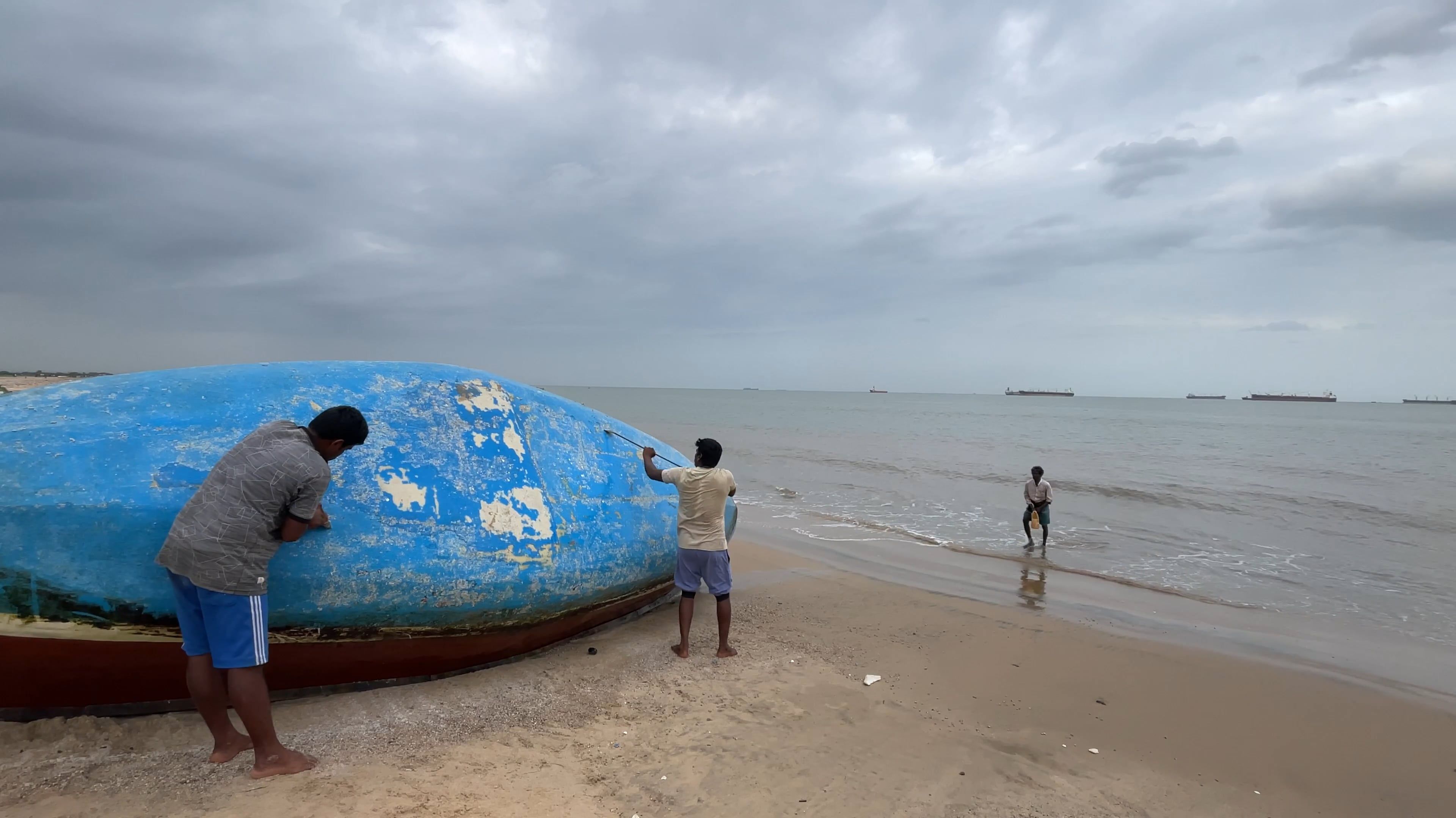 People Cleaning Boat on Beach Free Stock Video Footage, Royalty-Free 4K ...