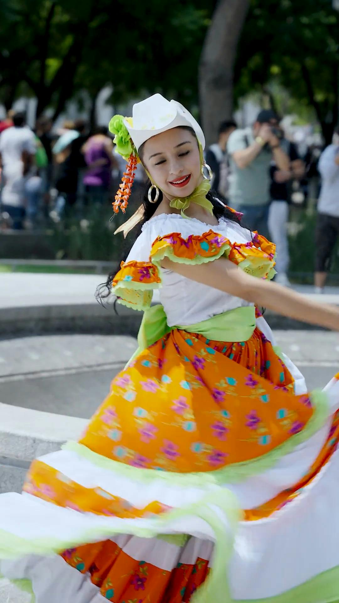 Woman Dancing in Front of Fountain Free Stock Video Footage, Royalty ...