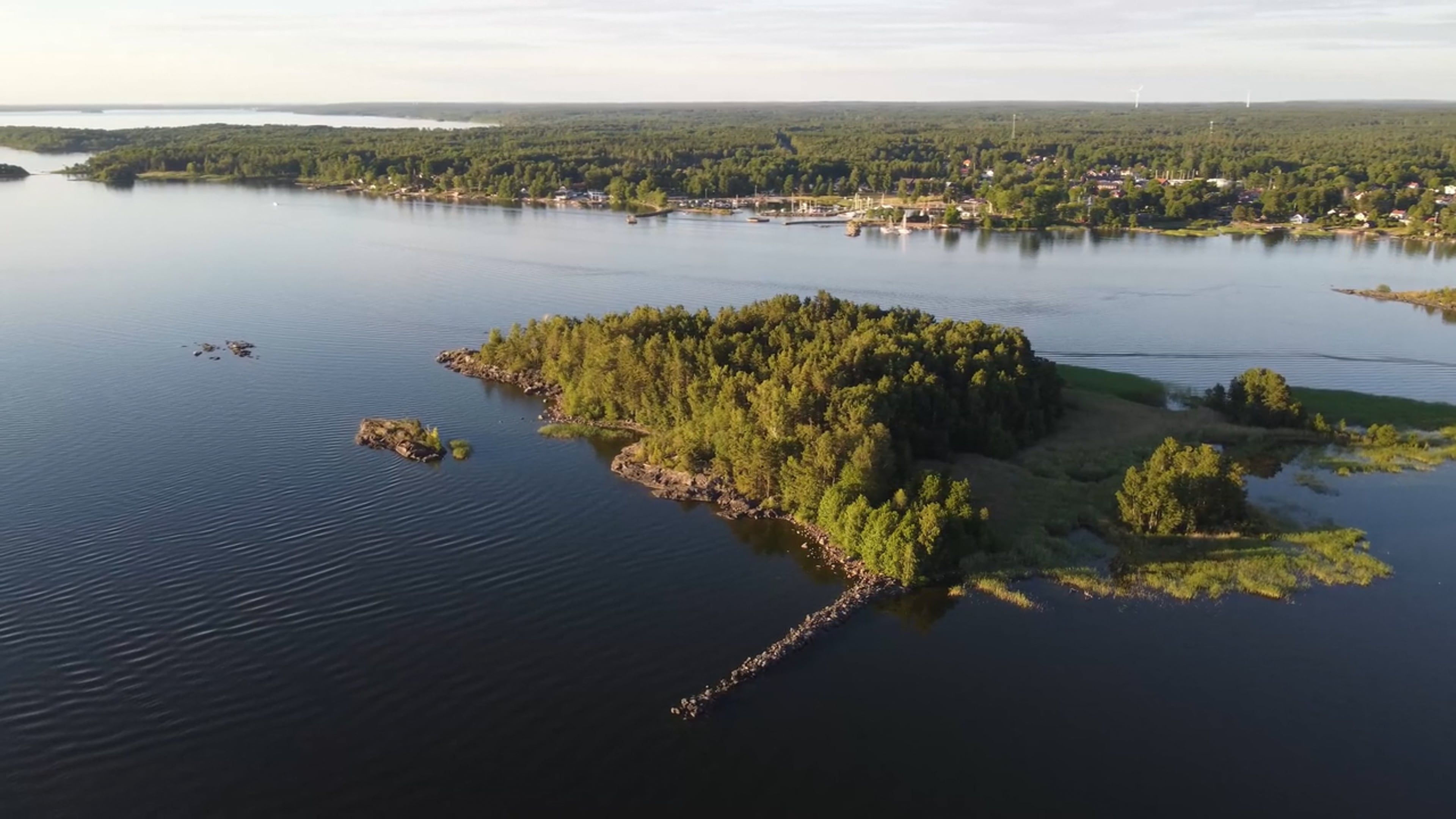 Drone Footage of an Archipelago at Sunset Free Stock Video Footage ...