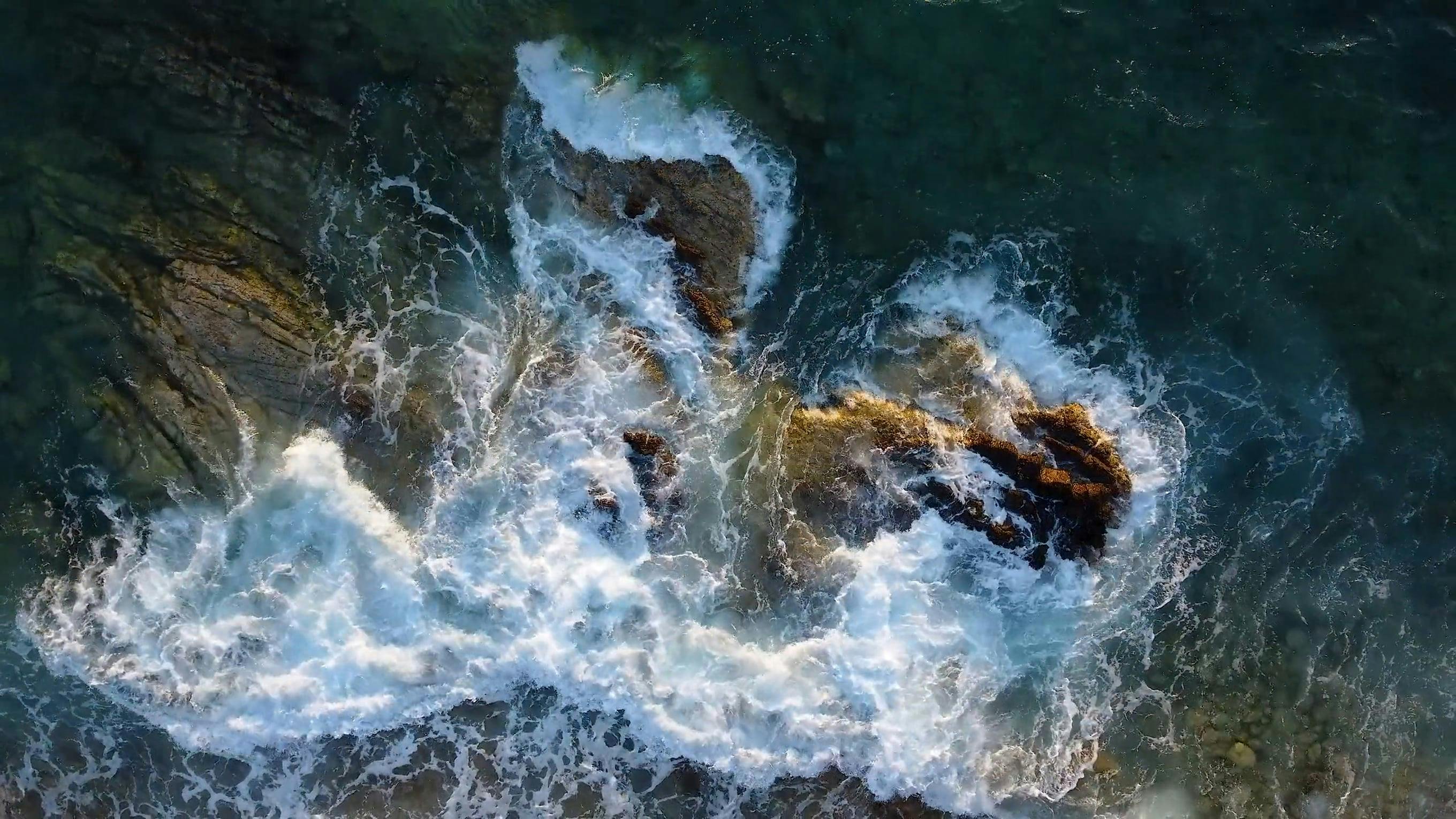 Top View of Sea Waves Free Stock Video Footage, Royalty-Free 4K & HD ...