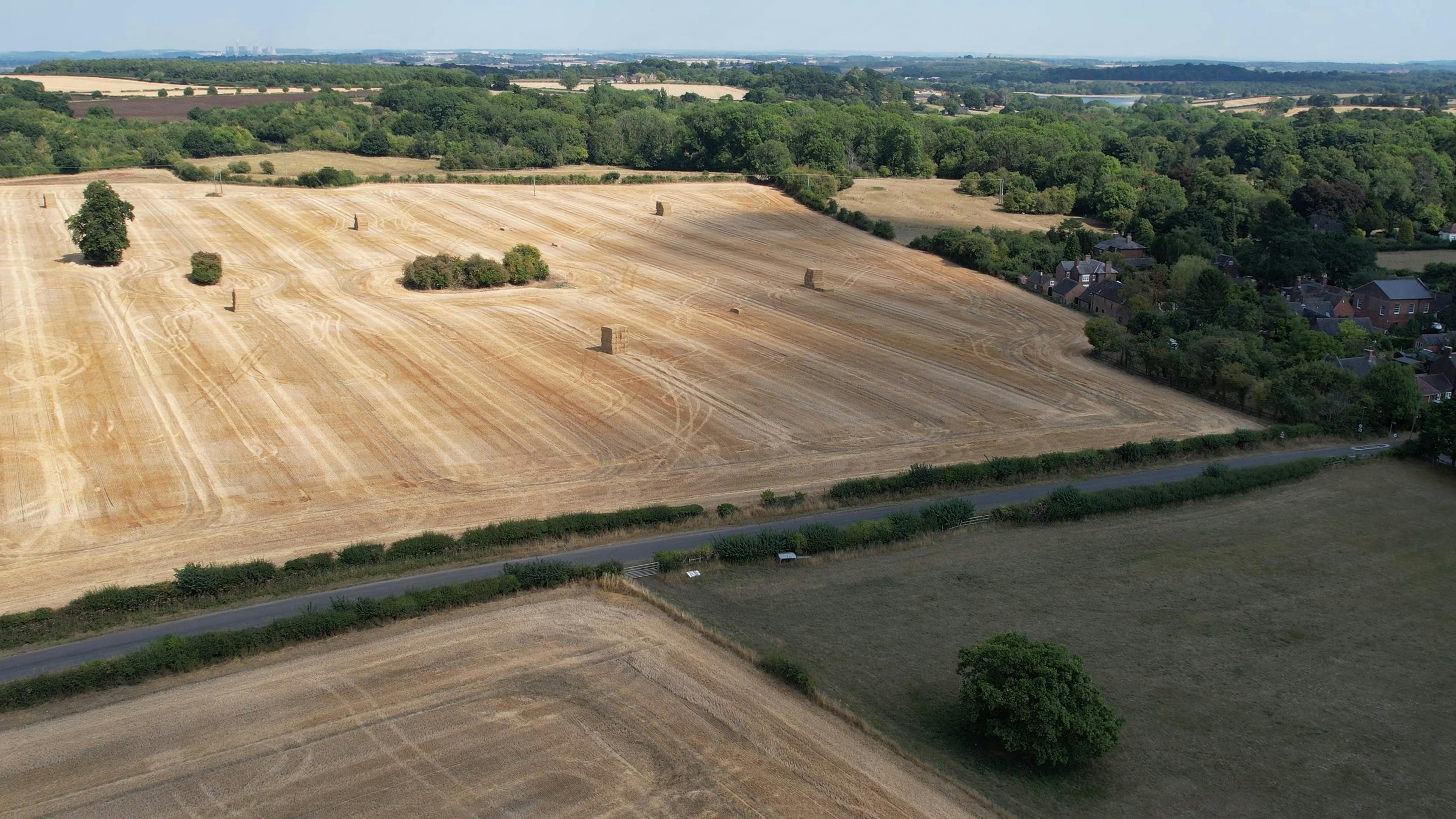 Drone Footage of Farm Fields and a Small Town Free Stock Video Footage ...