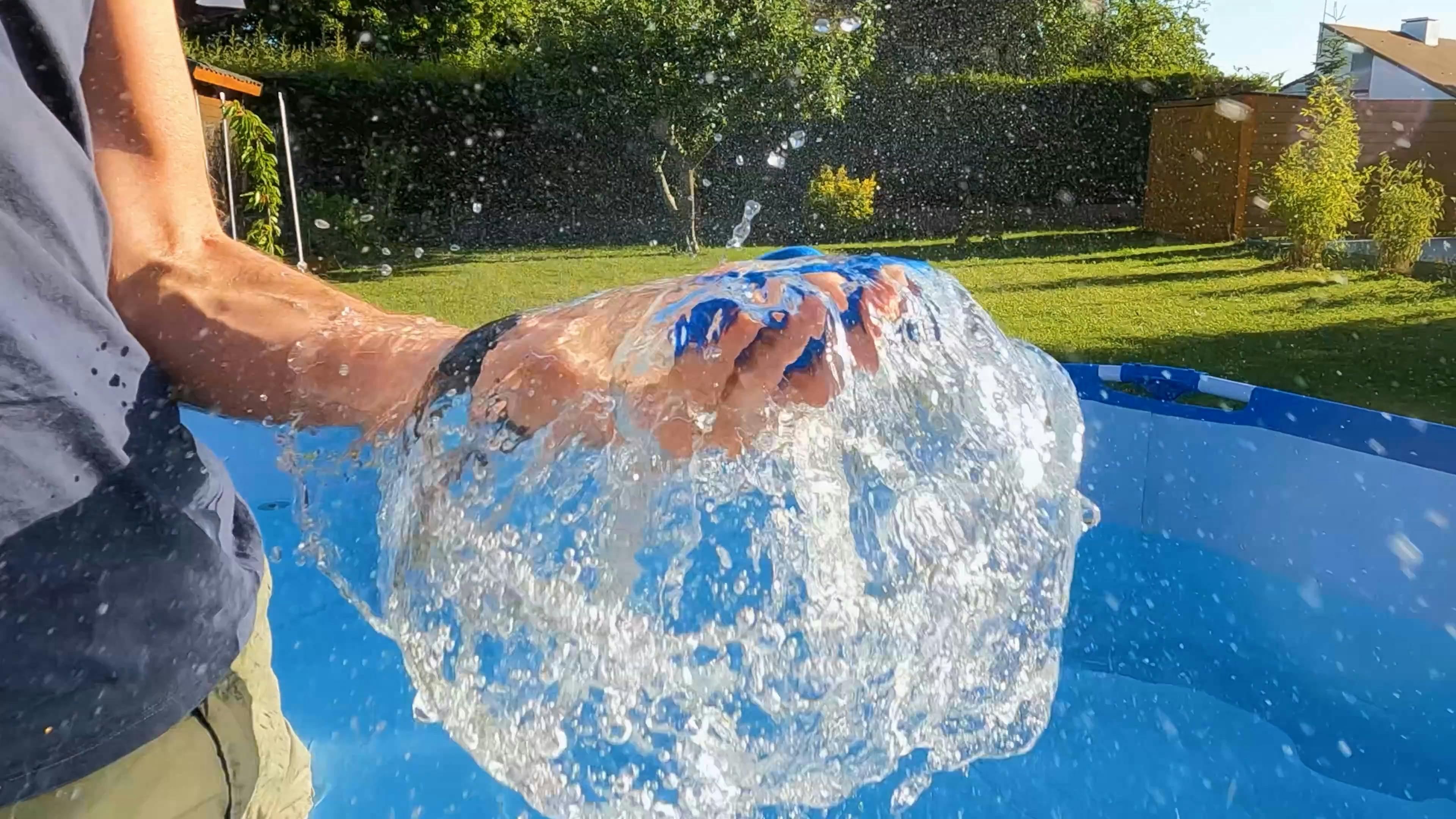 Puncturing Ballon over Swimming Pool Free Stock Video Footage, Royalty ...