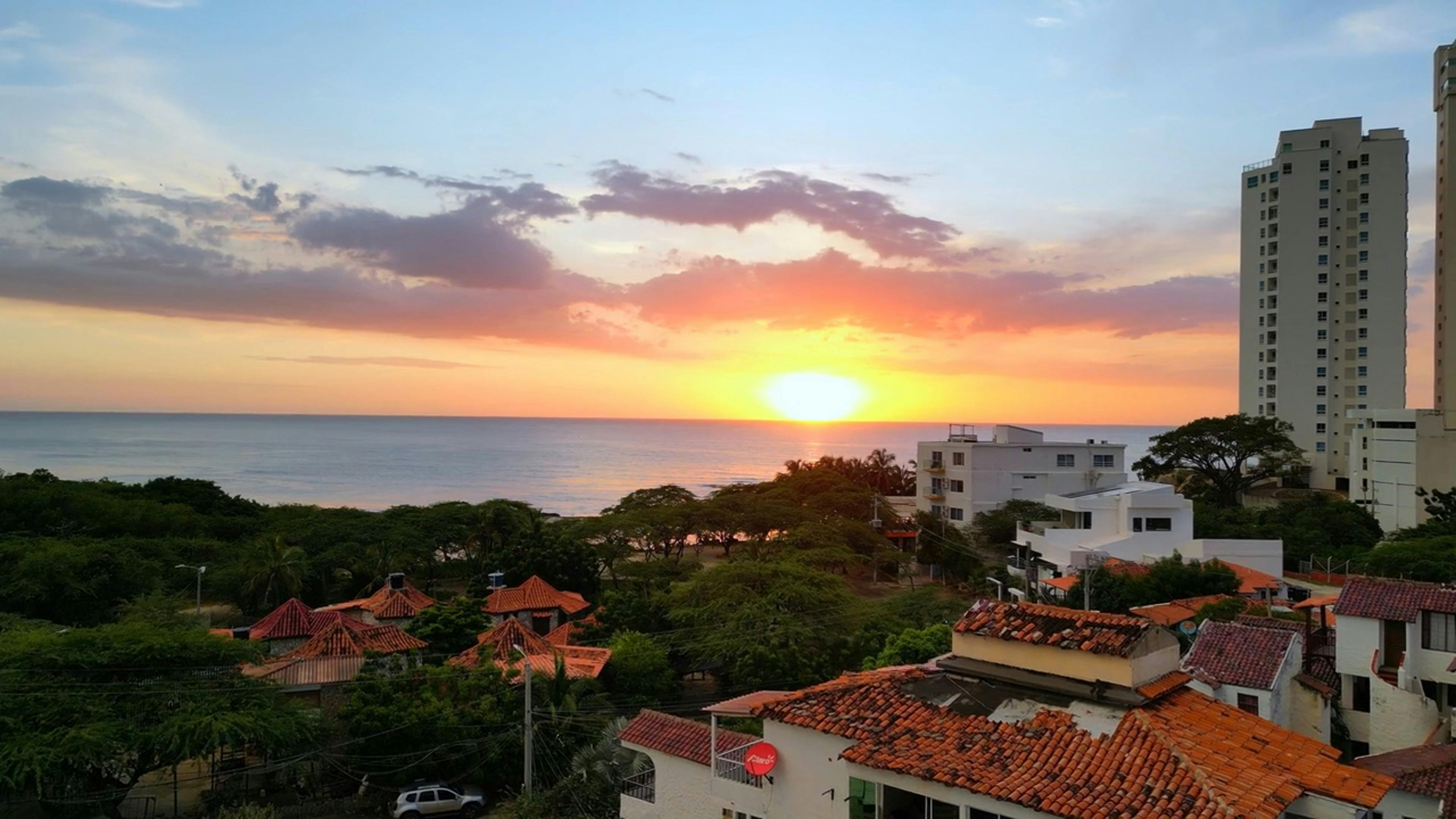 Sunset in Sky over Ocean Shore Free Stock Video Footage, Royalty-Free ...