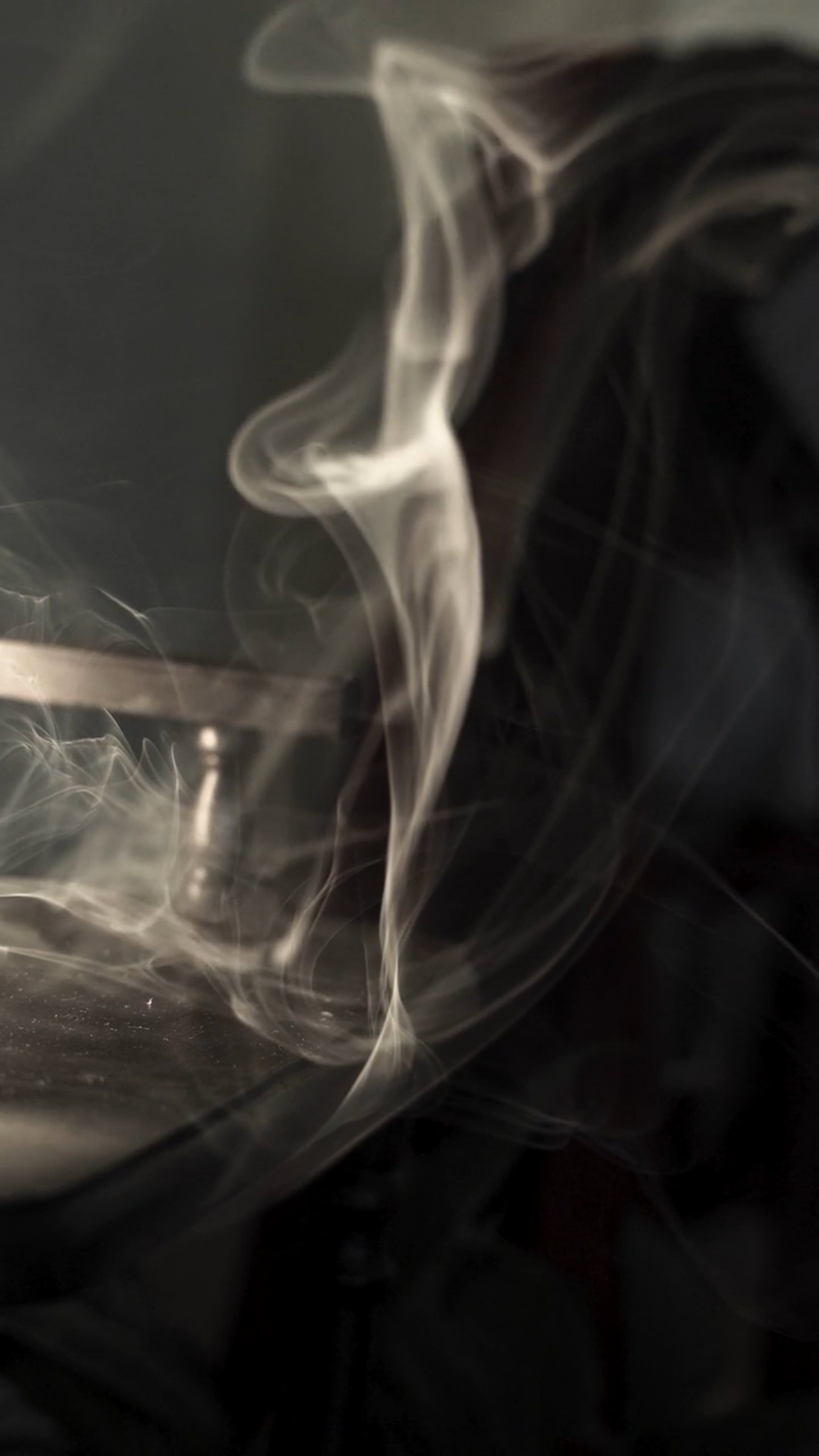 Macro Shot of the Smoke on a Gray Background Free Stock Video Footage ...