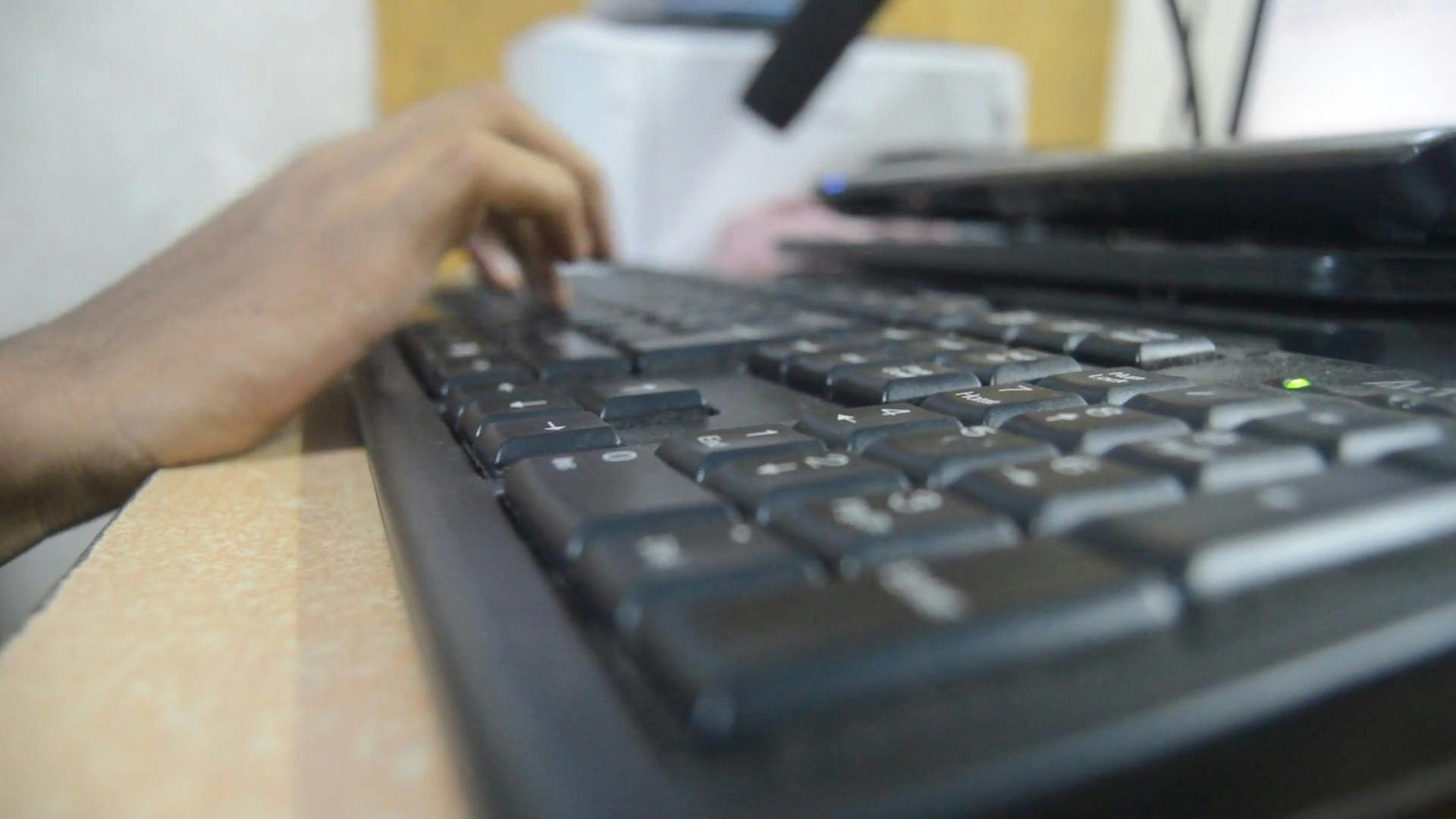 Close Up Video Of A Person Typing On Keyboard Free Stock Video Footage ...