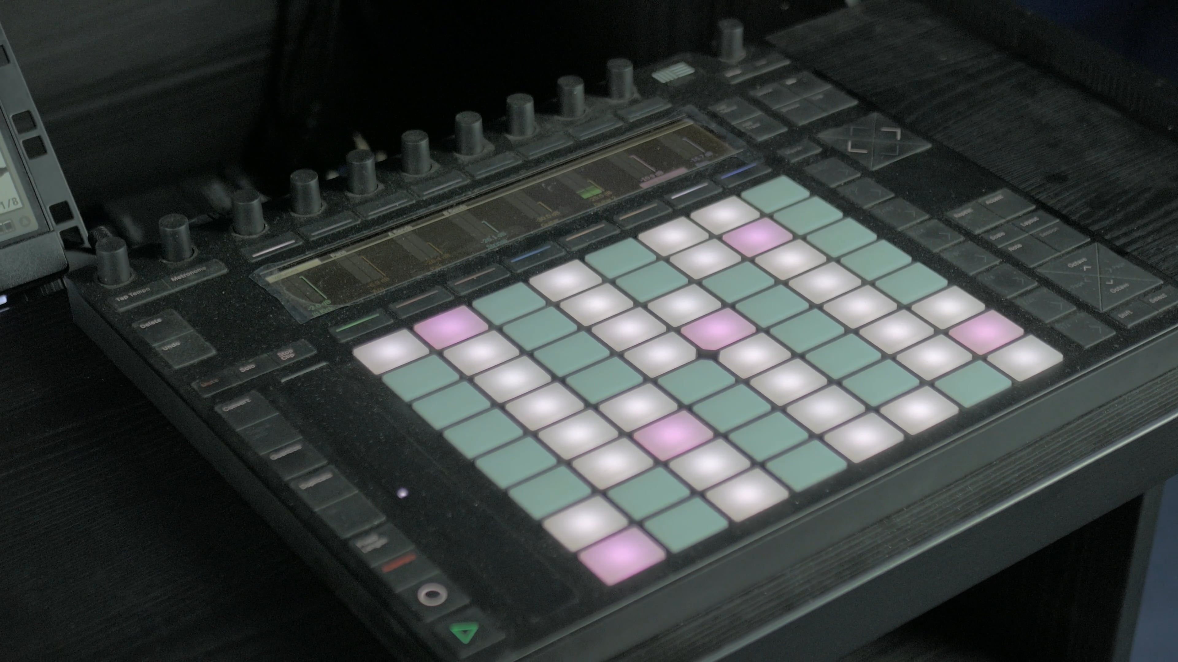 Close up of a Midi Controller with Luminous Buttons Free Stock Video ...