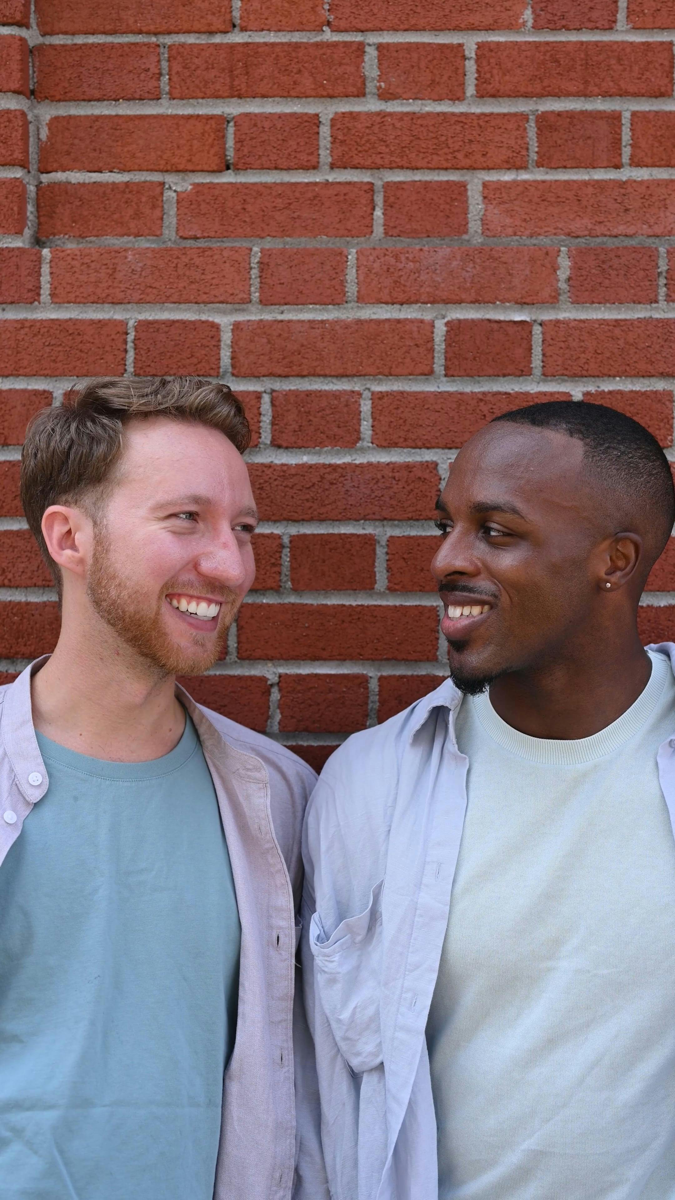 Two Men Talking and Smiling at Each Other Free Stock Video Footage ...