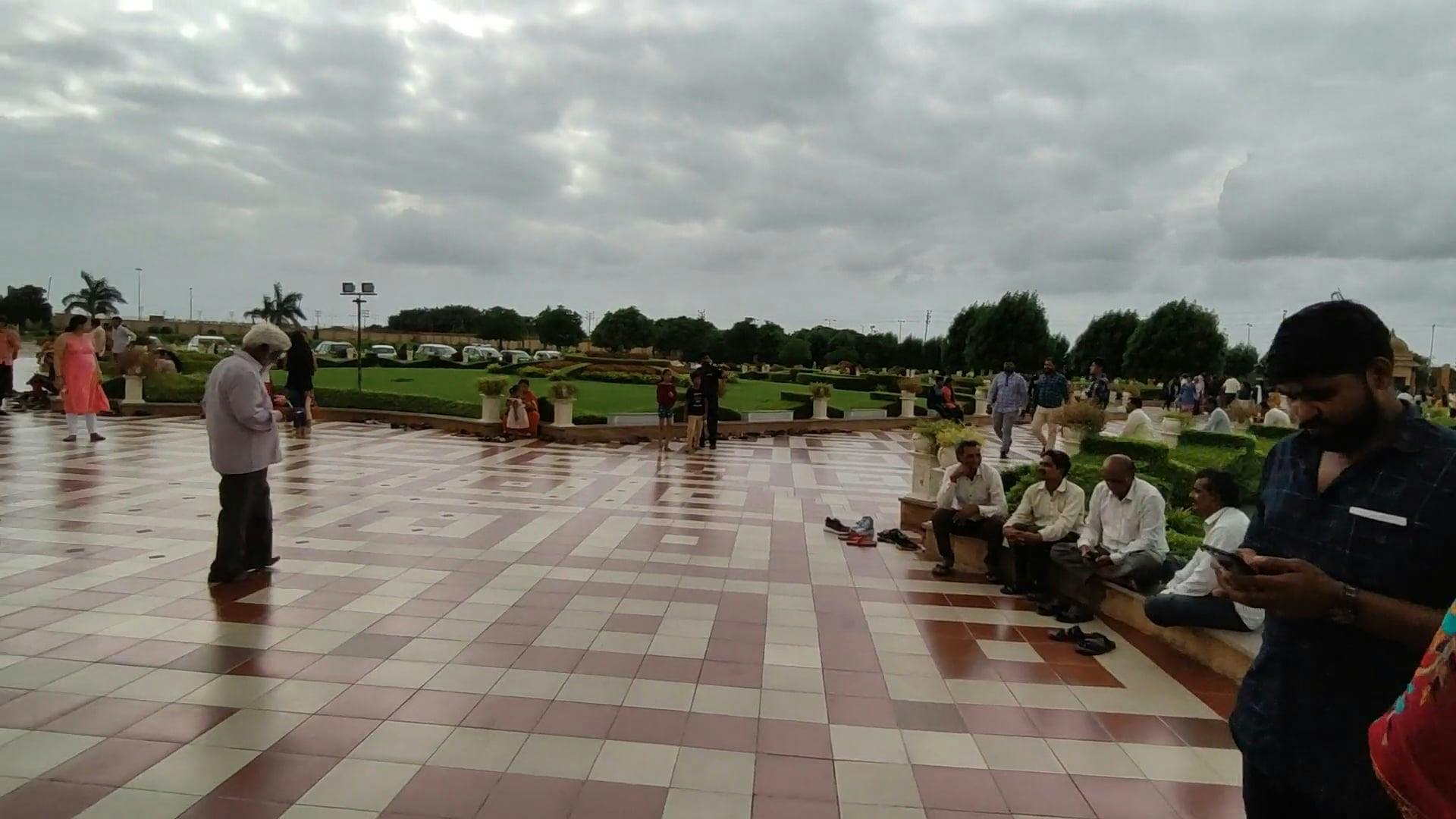 Walking on Pavement and Visiting Temple Free Stock Video Footage ...