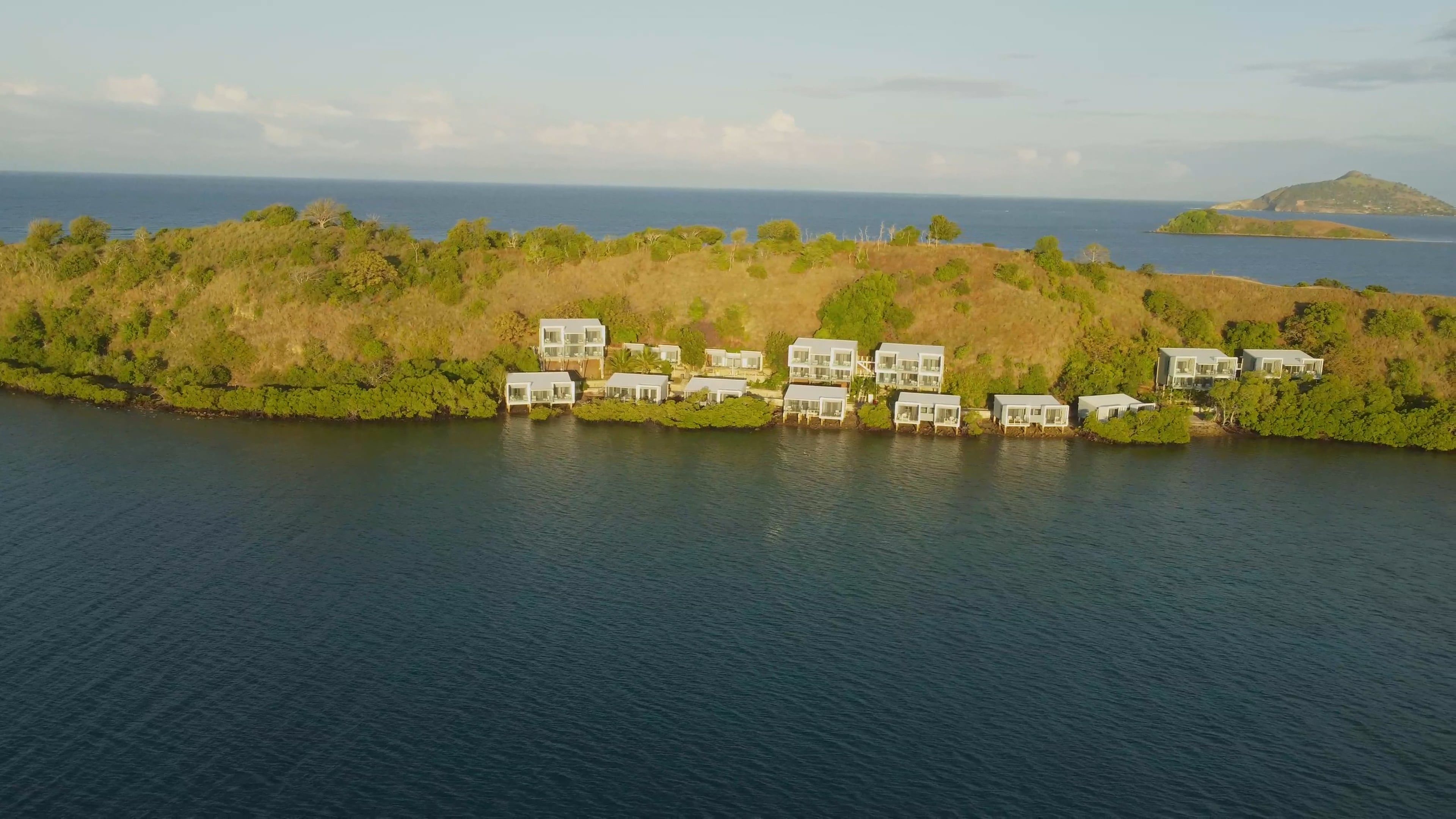 Hotel Buildings on Island on Ocean Free Stock Video Footage, Royalty ...