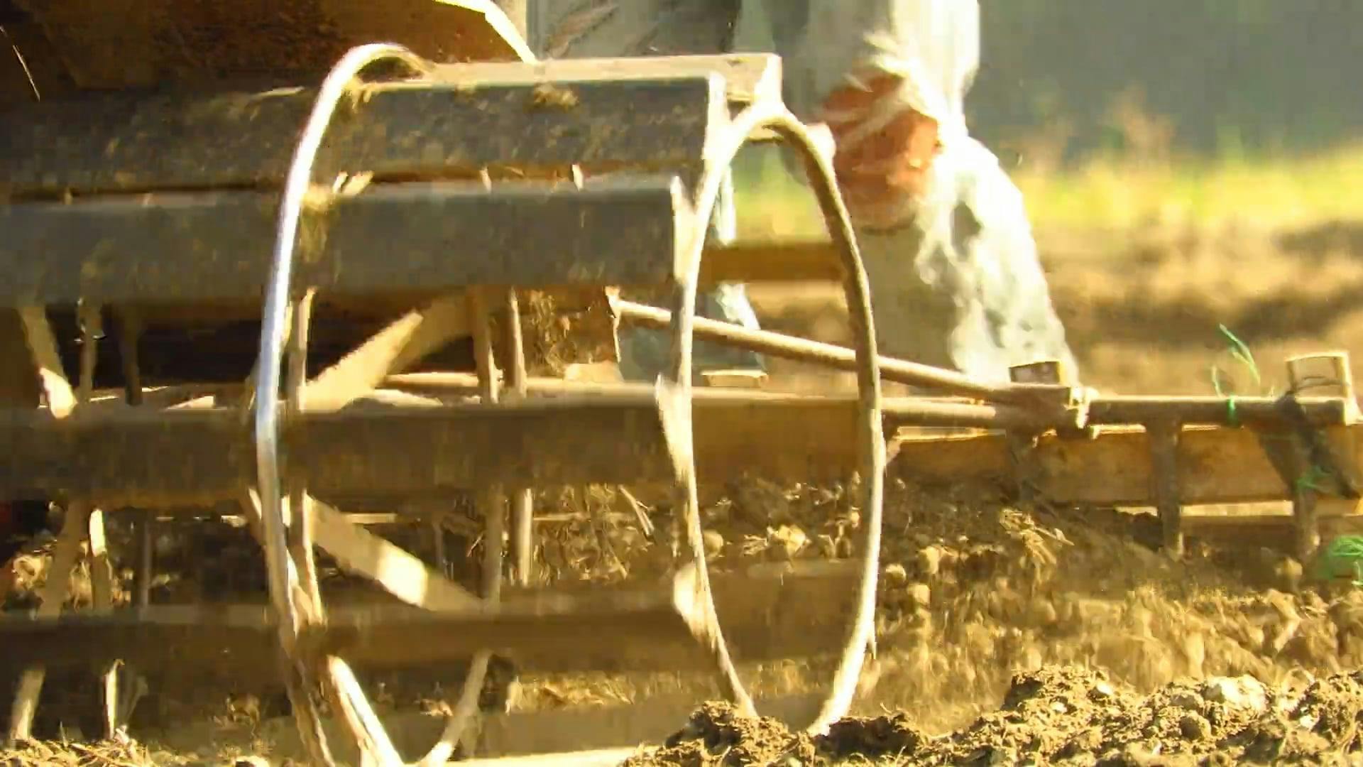 Man Cultivating Field with Machine Free Stock Video Footage, Royalty ...
